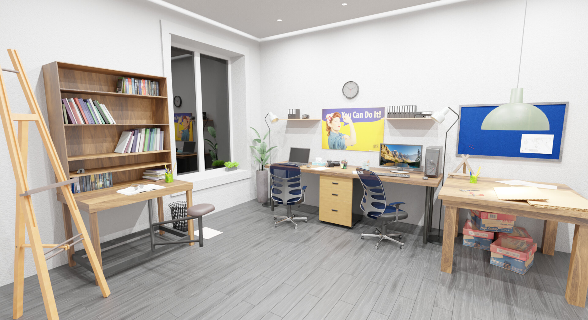 ArtStation - Home office visualization#1