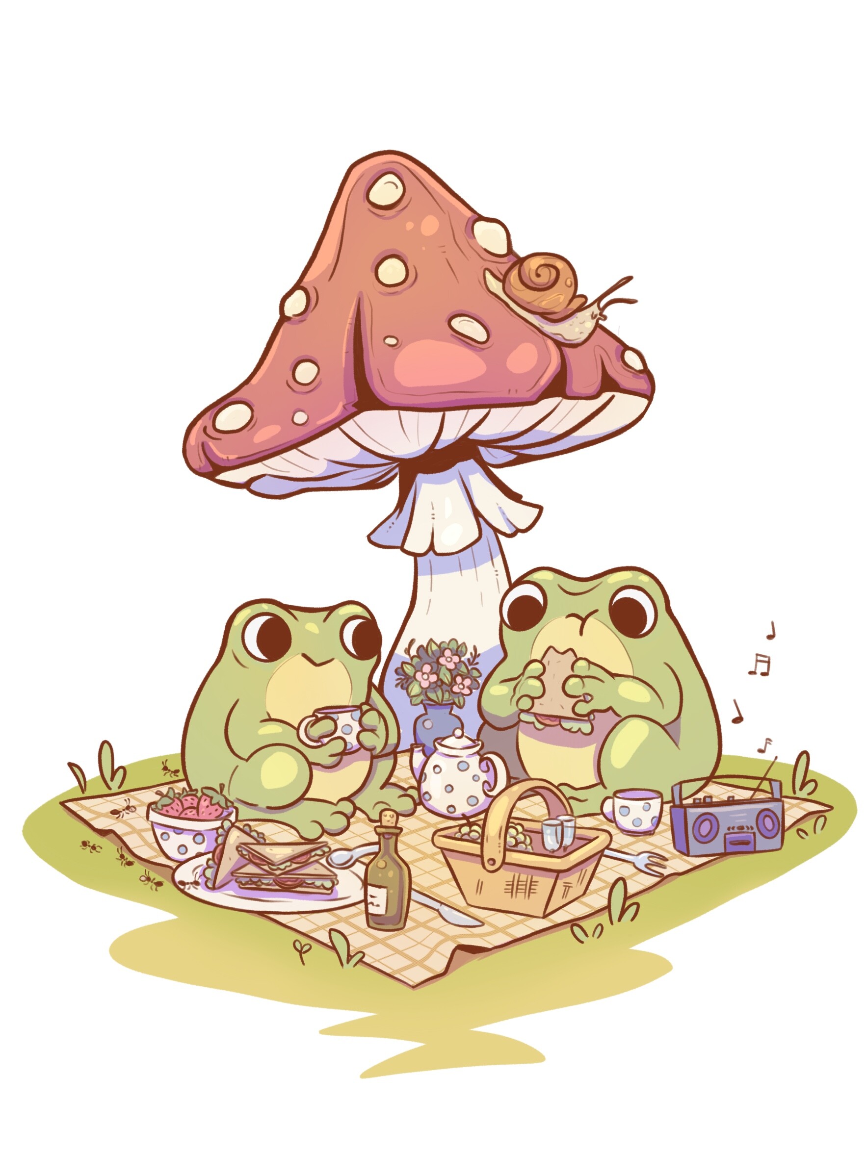 ArtStation - Frog Picnic