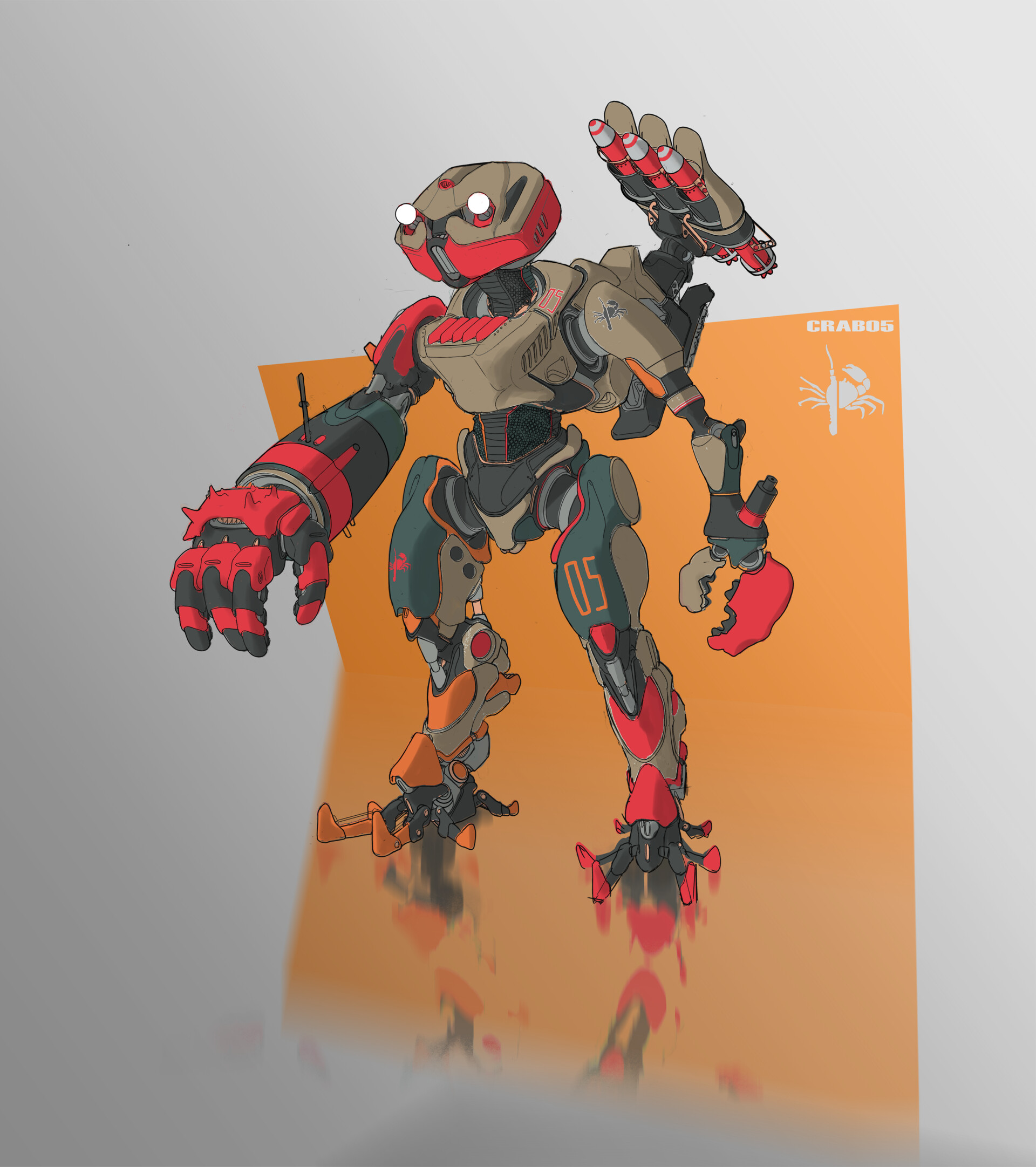 ArtStation - "Kombat Krab" fighting mech