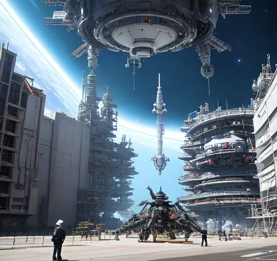 ArtStation - Space Station and Aliens