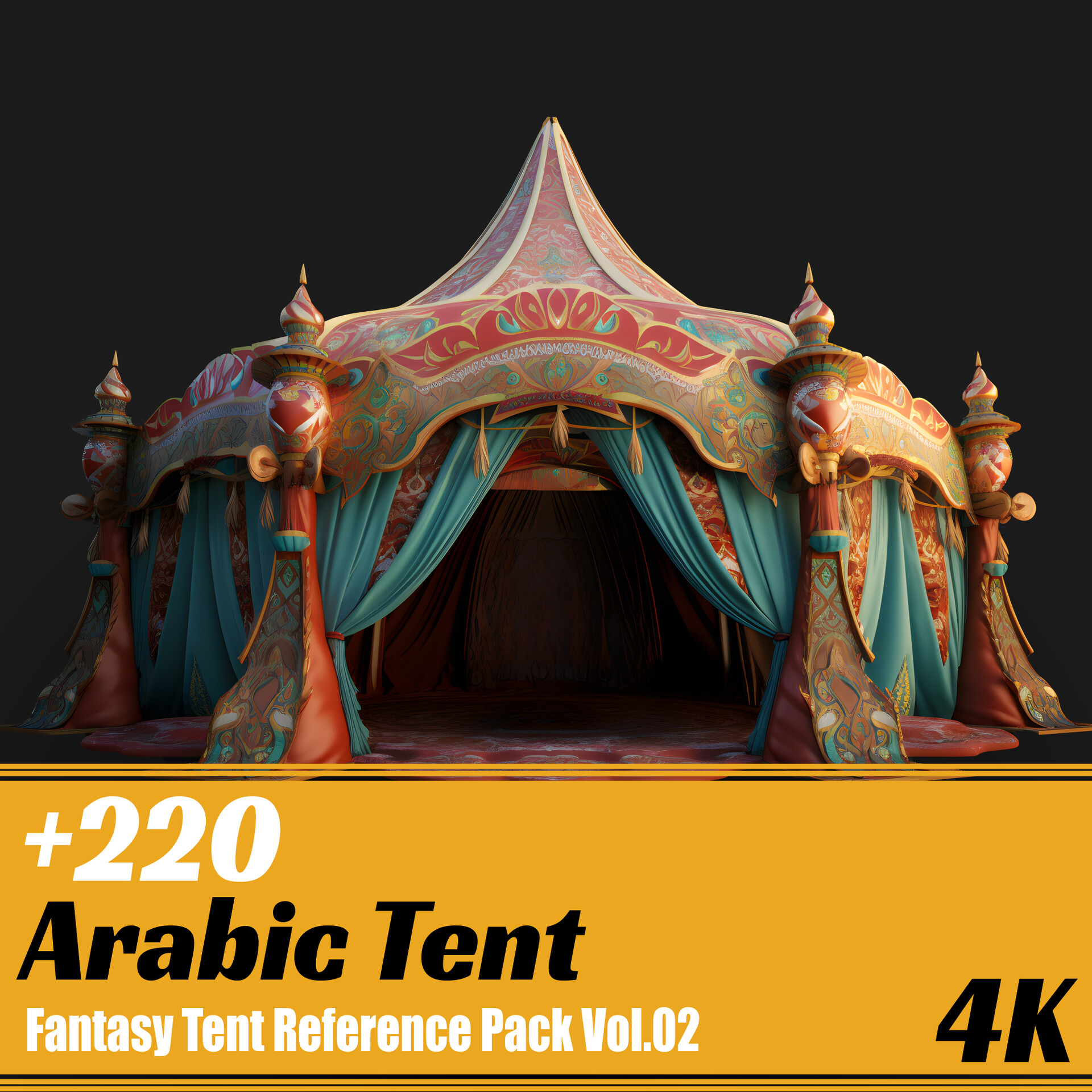 ArtStation - +220 Arabic Tent | 4K | Fantasy Tent Reference Pack Vol.02