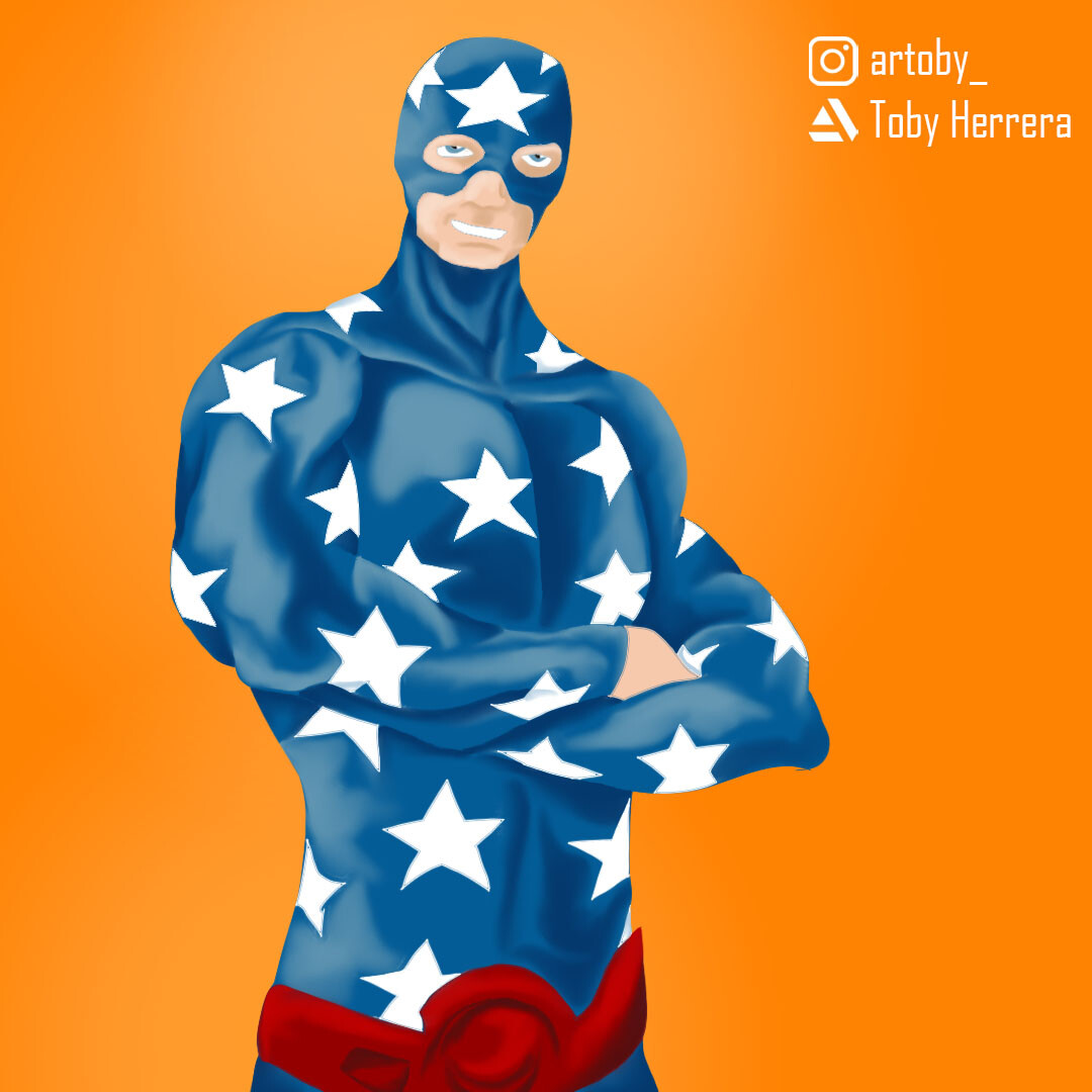 ArtStation - AllStar-Tober Day 18 Star Spangled Kid