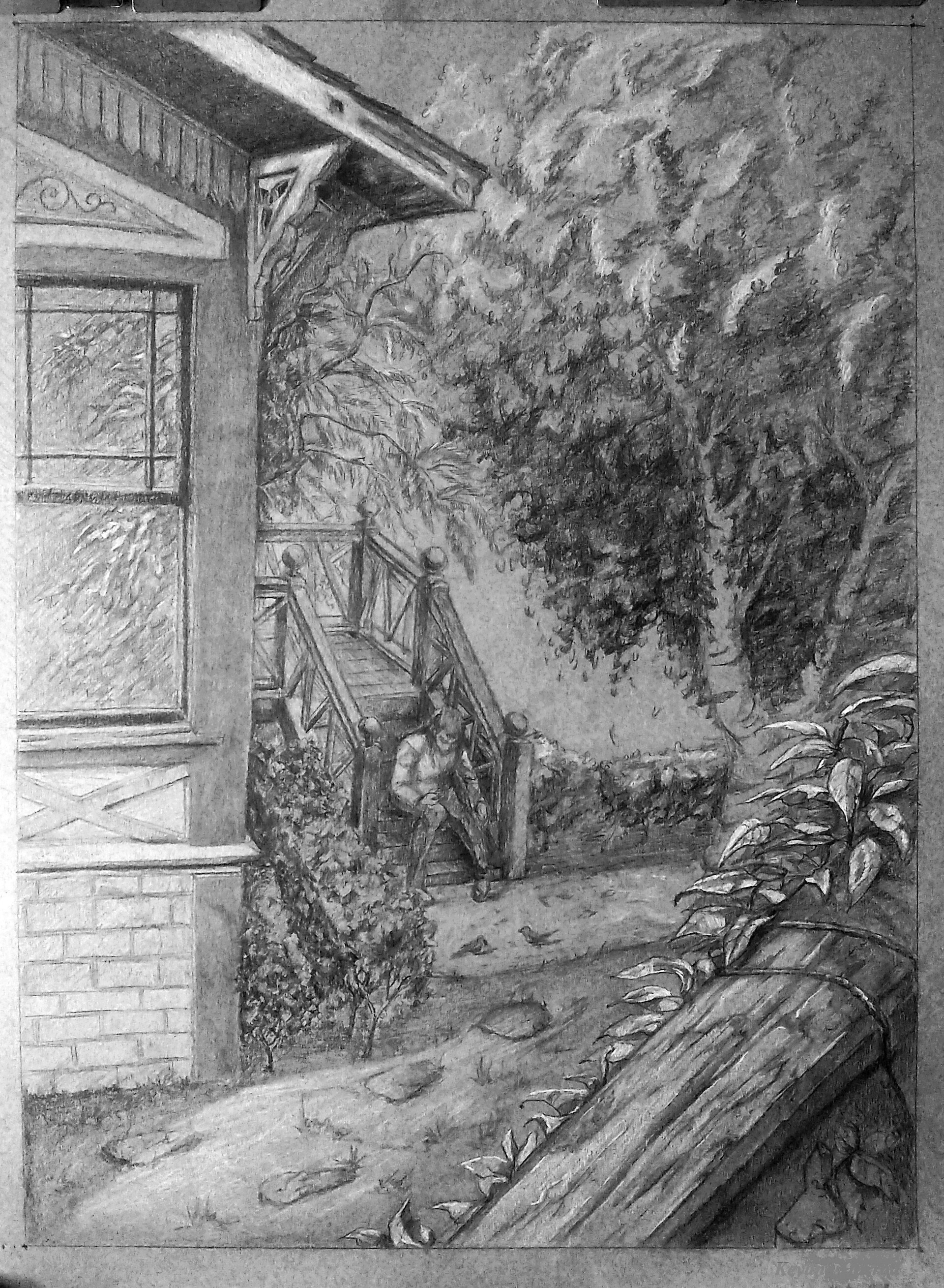 ArtStation - Location Drawing: Old House