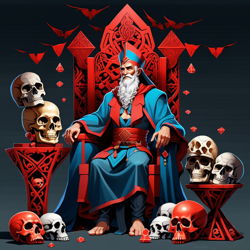 ArtStation - ancient magician sitting on a throne