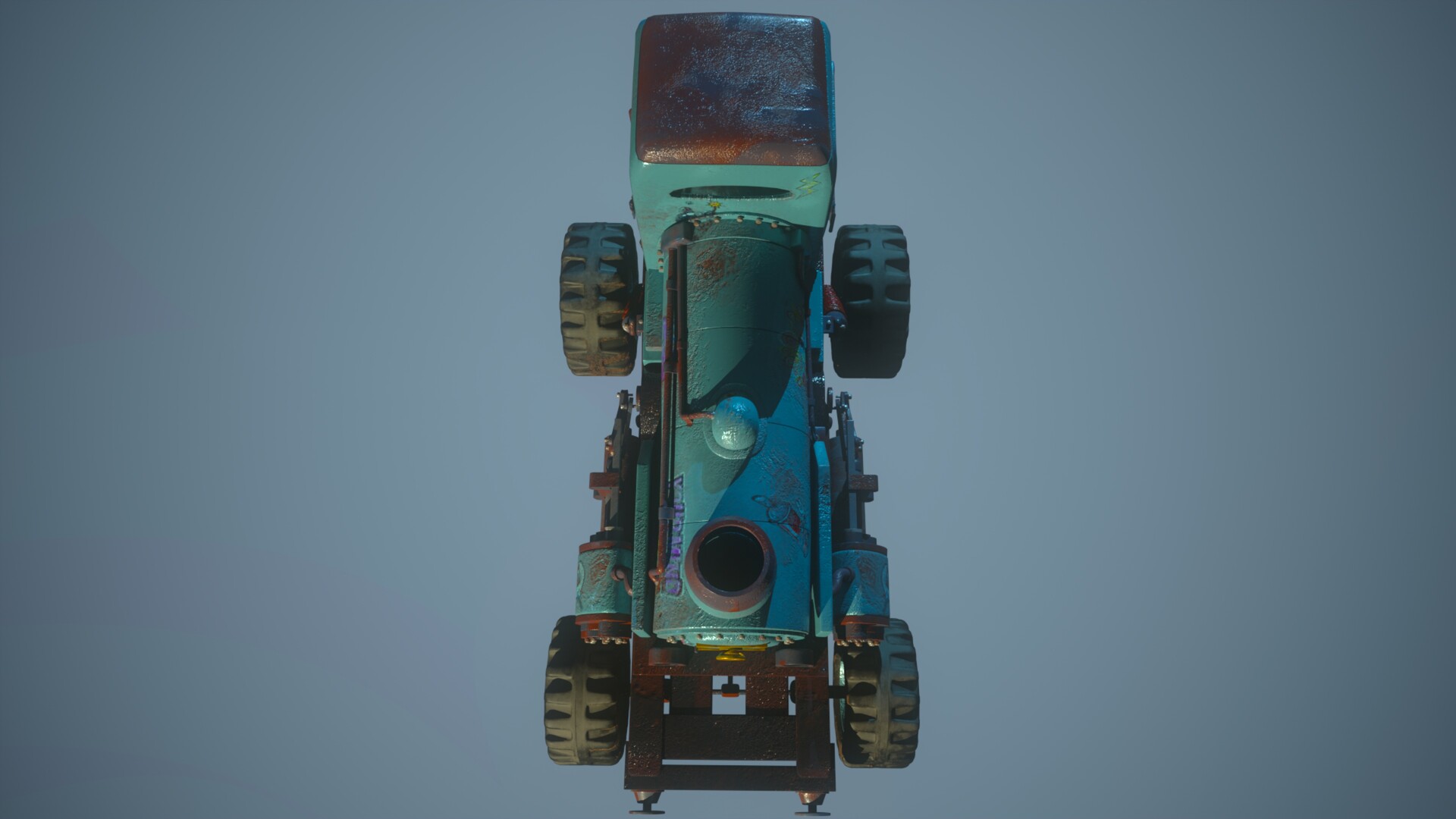 Aayush Rana - Rusty Stylized Steam Engine