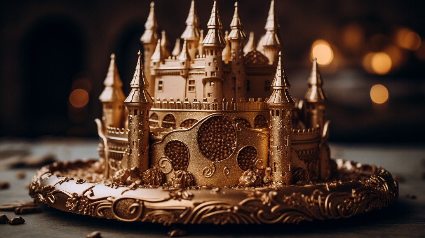 ArtStation - Golden Castle Cake - AI-generated art