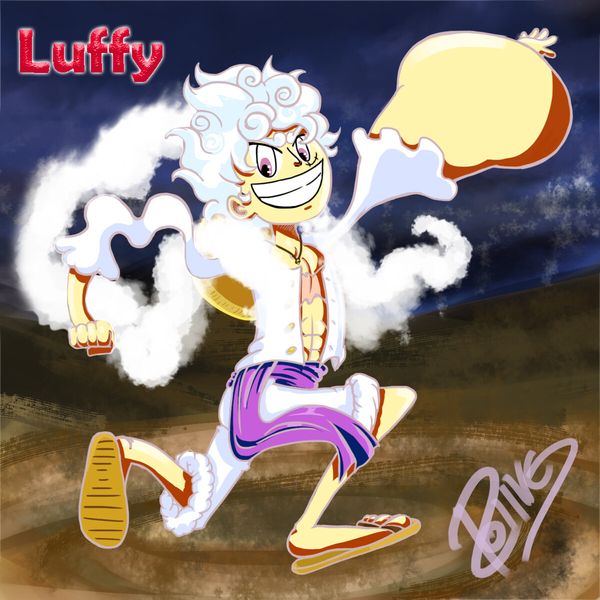 ArtStation - Luffy Gear 5