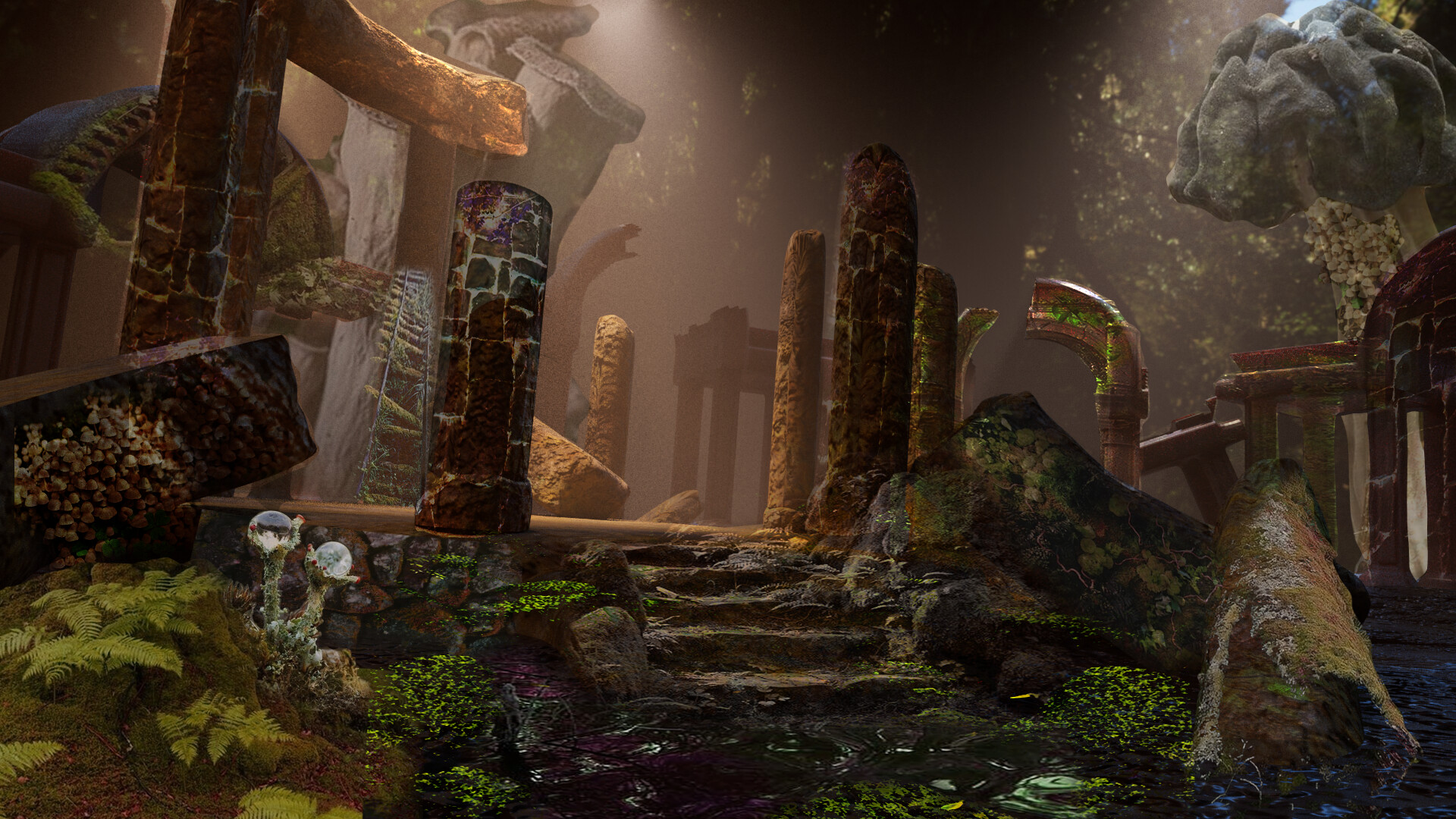 Szofia Zonai - Nature's Revenge - 2D-3D environment concept art