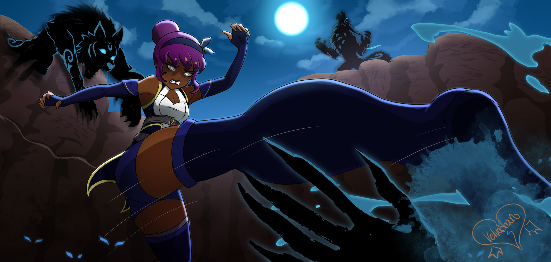 ArtStation - Shadow wolves