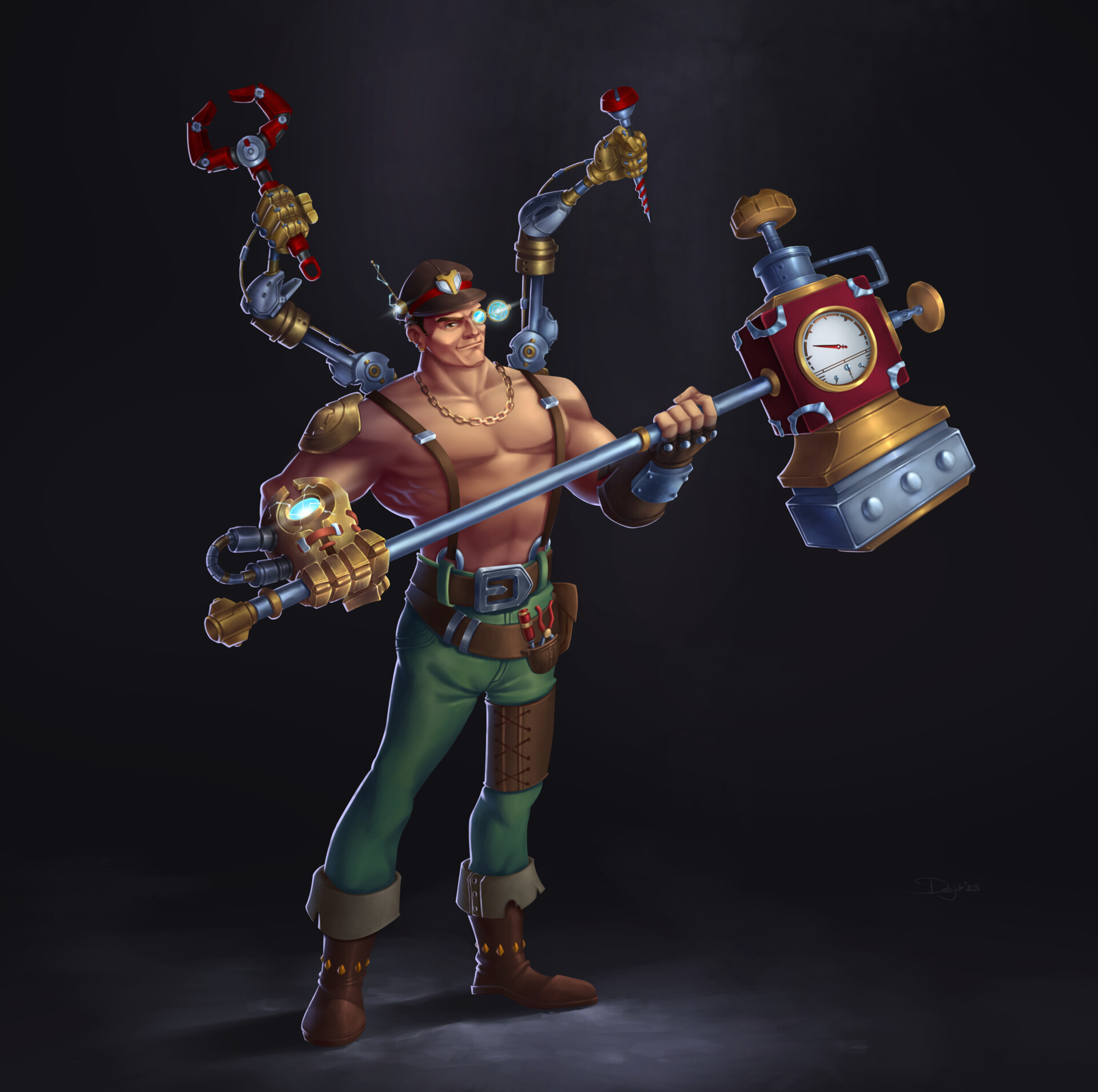 ArtStation - Steampunk Blacksmith Character