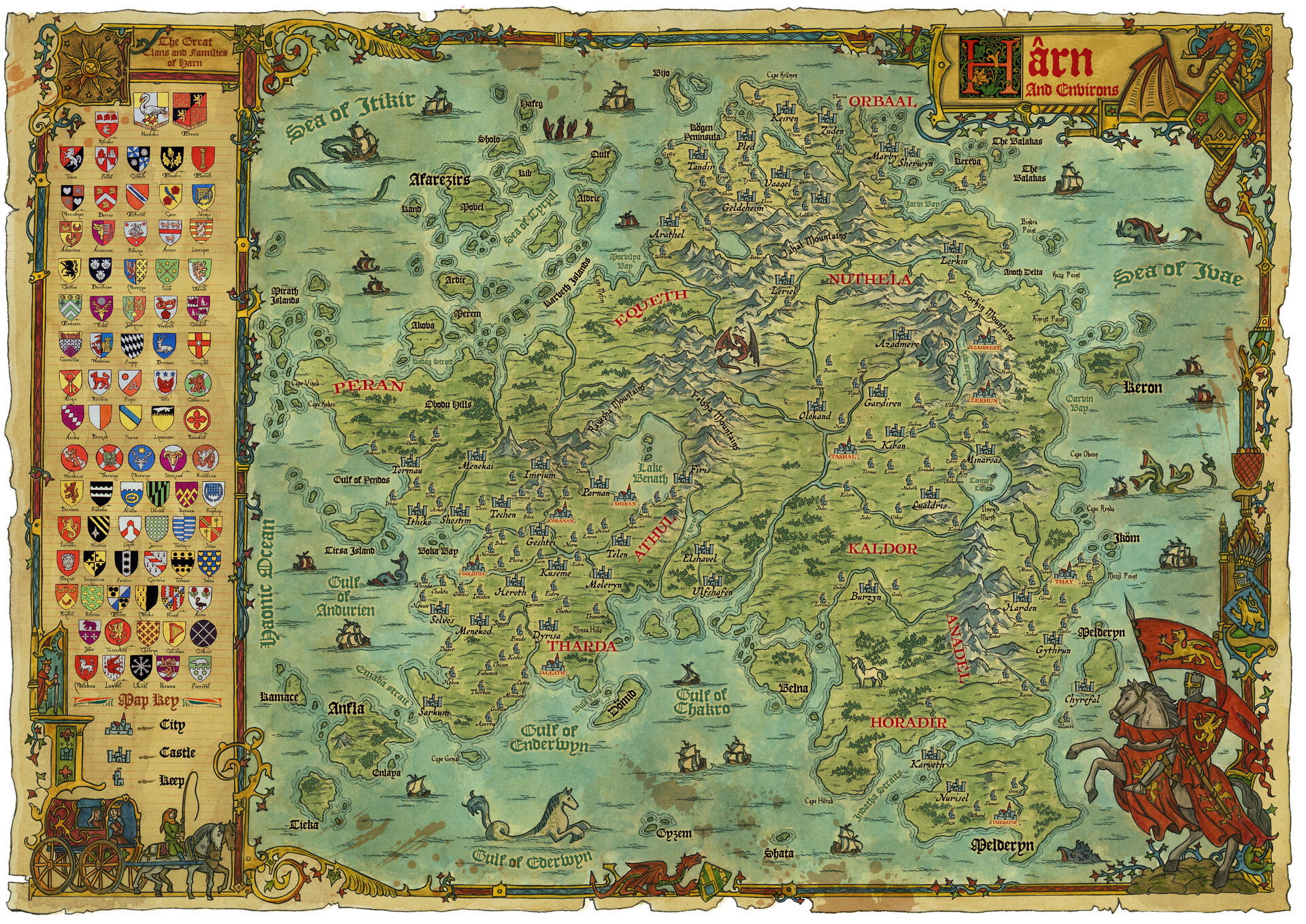 ArtStation - HARN rpg map for Columbia Games,private commission!