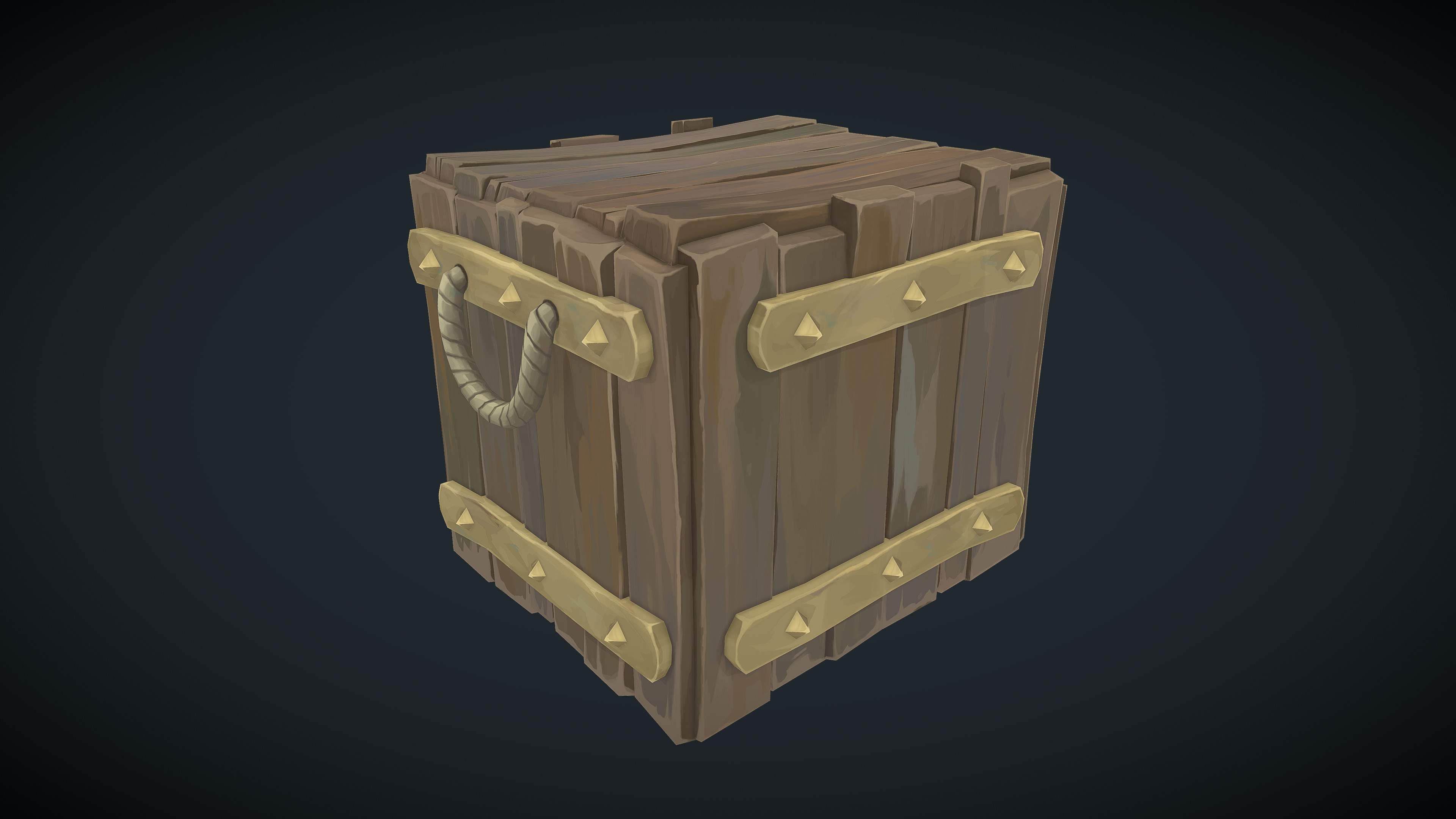 Katarzyna Mnich - Handpainted Crate - Arcane Study