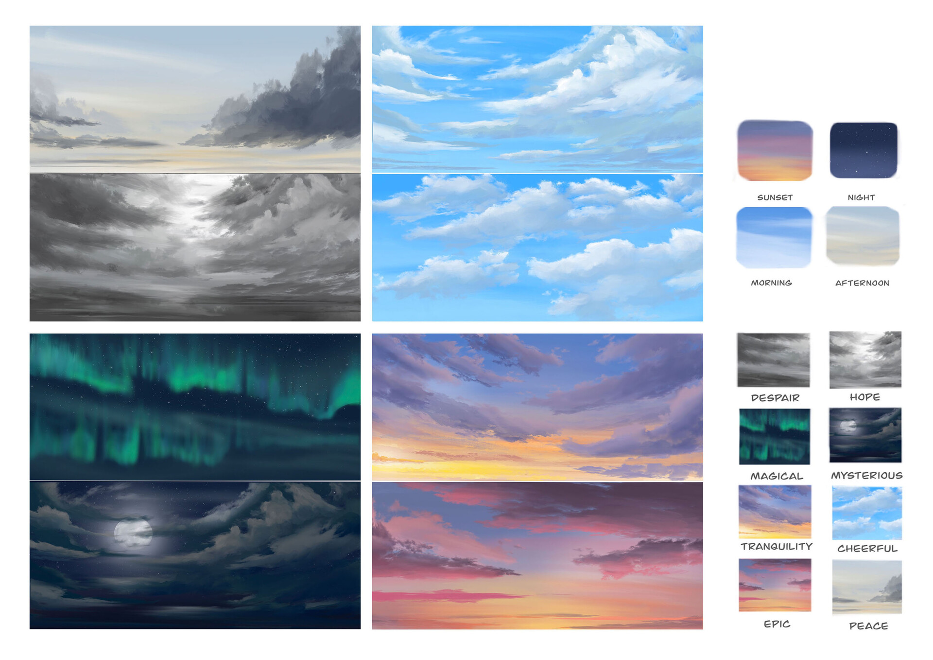 how to draw night sky digital