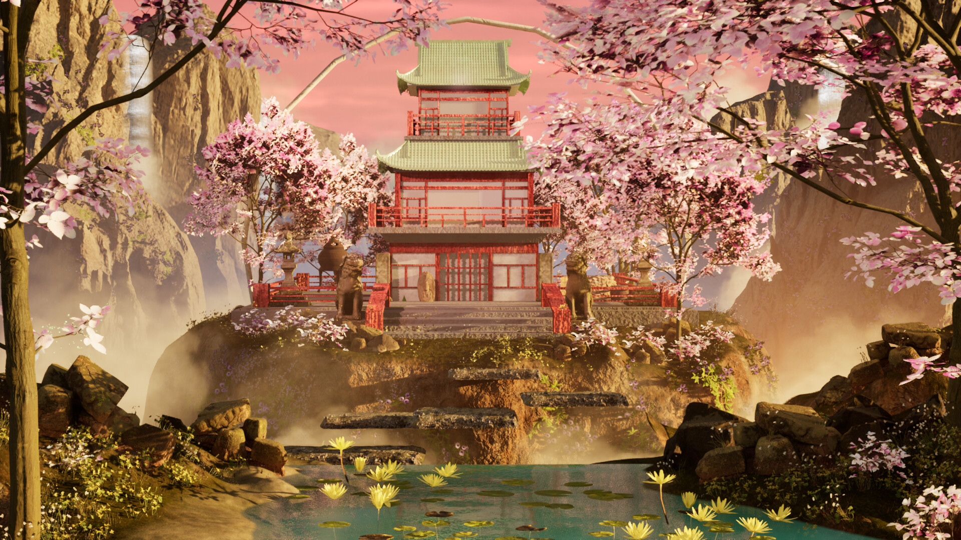 ArtStation - Fantasy Chinese Temple