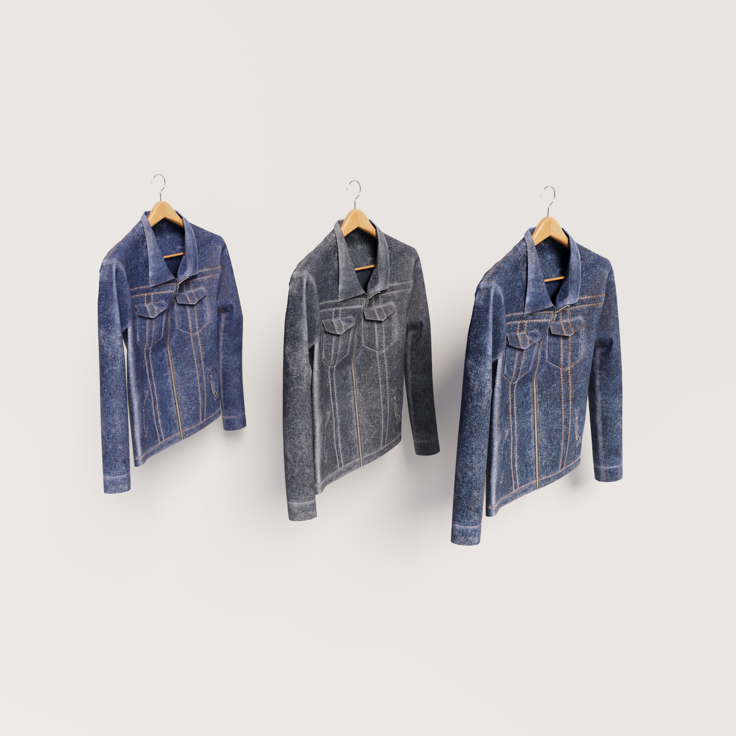 ArtStation - Denim jackets and denim pants