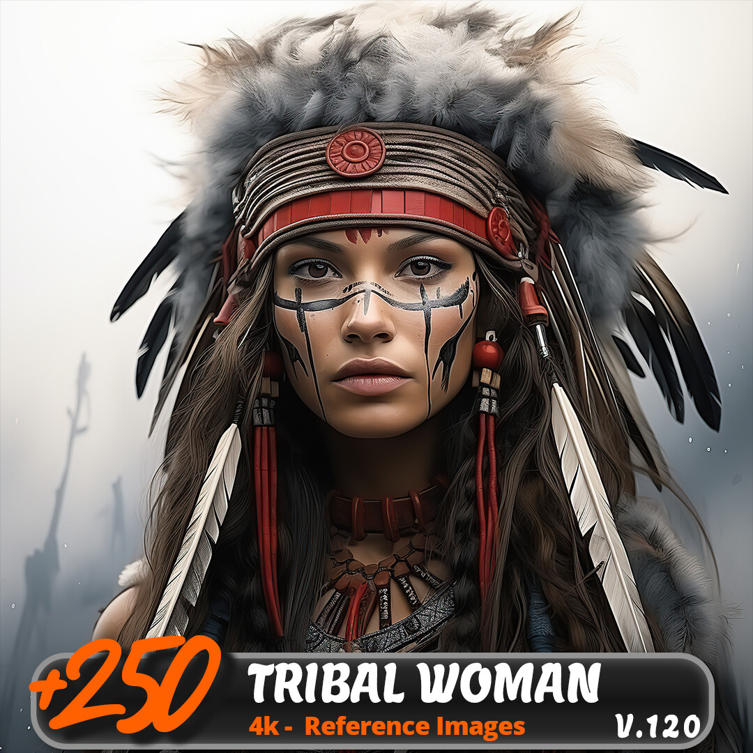 ArtStation - TRIBAL WOMAN VOL. 120/ 4K/ Reference Image