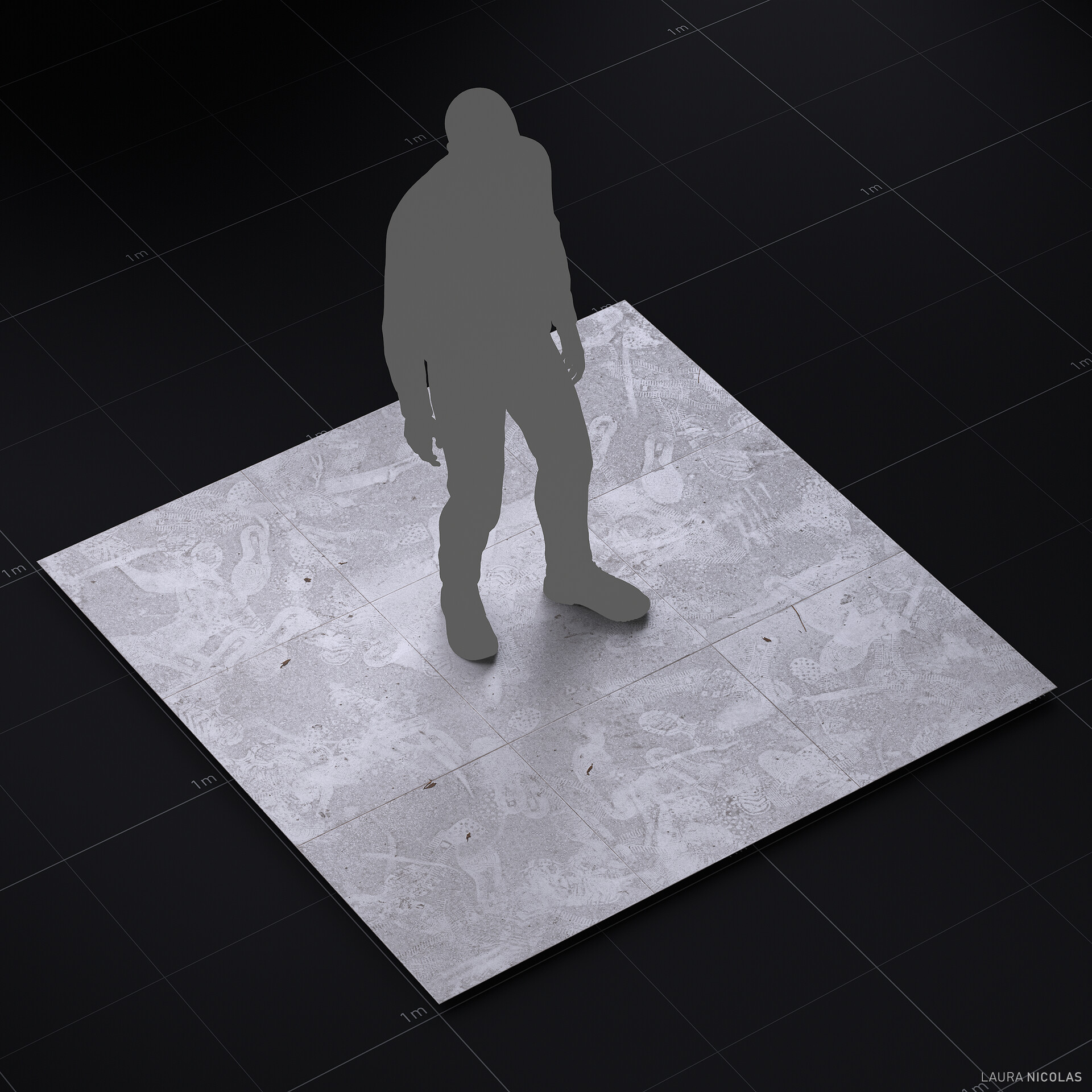 Laura Nicolas - Dusty Floor Tiles Material - Substance 3D Designer