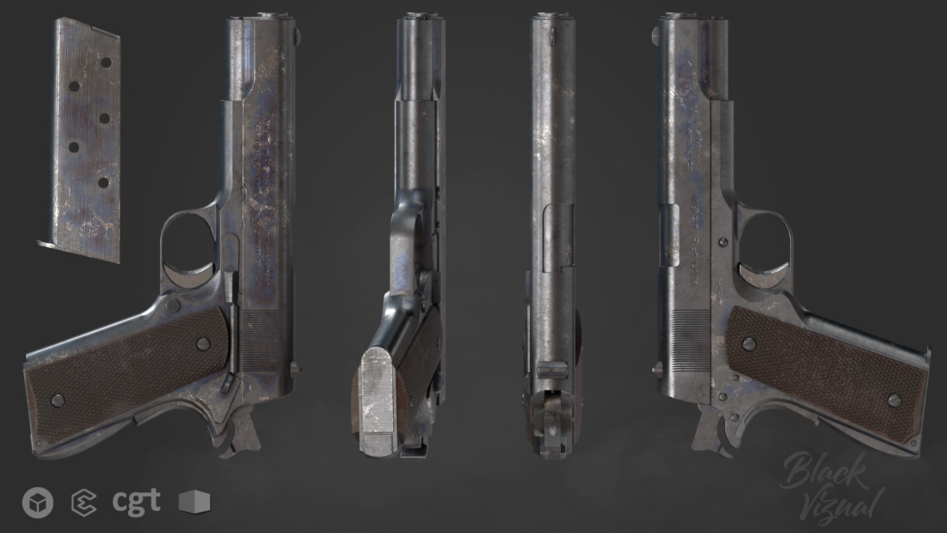 Black Max - Colt 1911 pistol in 3 types