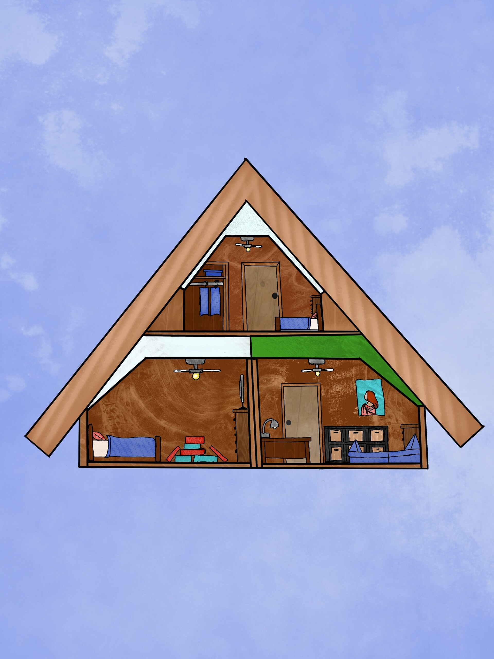 ArtStation - Textured house illustration