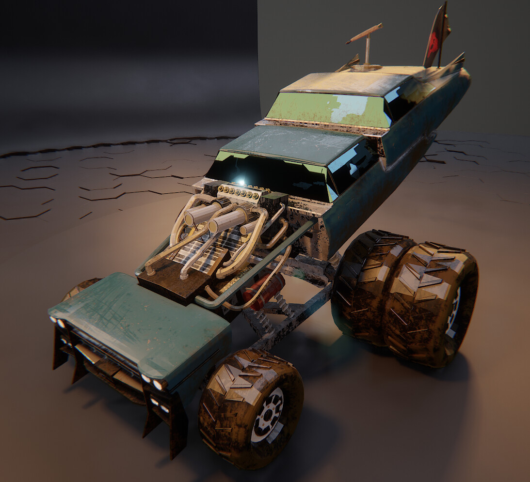 ArtStation - Mad Max Fury Road Gigahorse Lo Poly