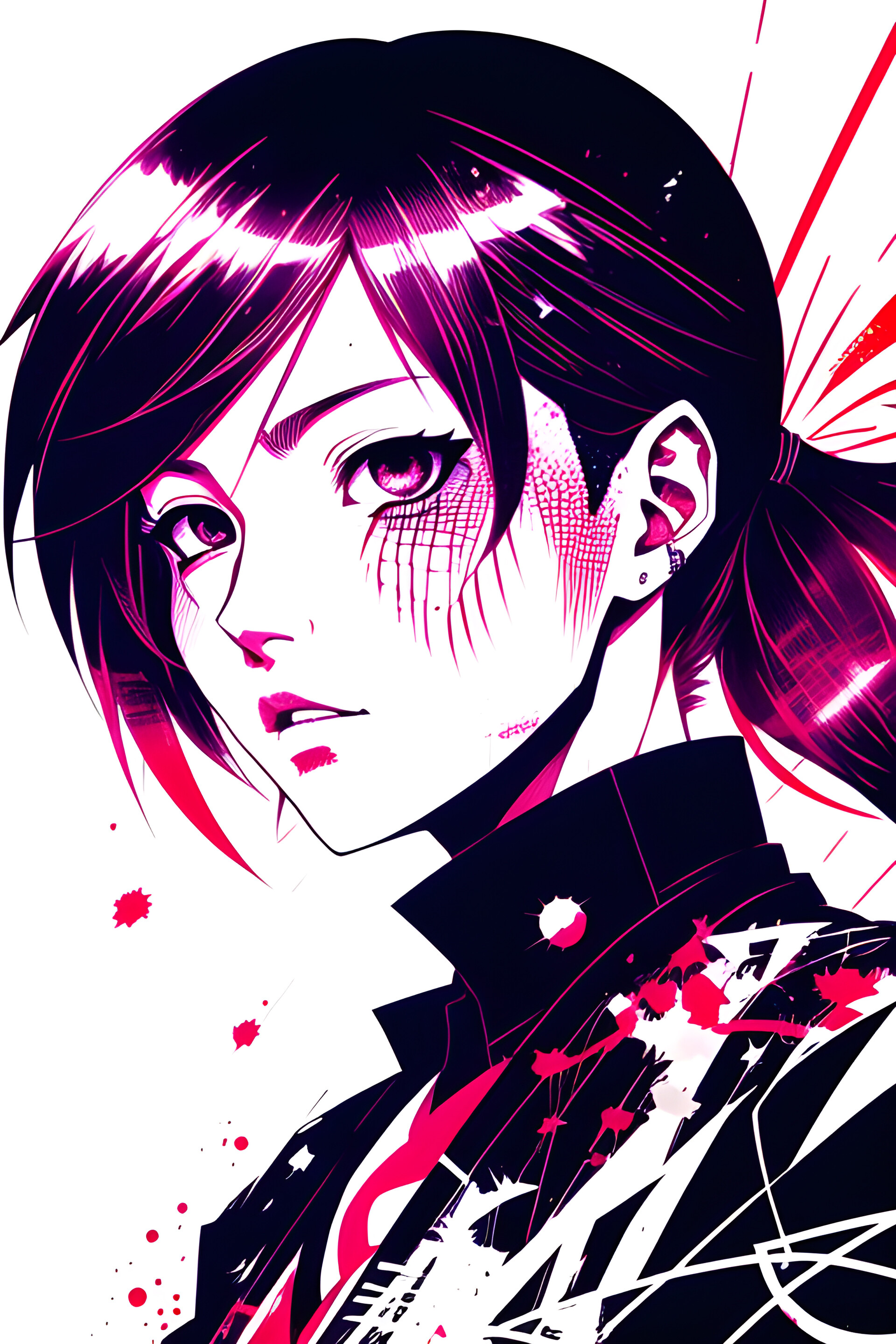 ArtStation - Manga female digital abstract anime sketch line art