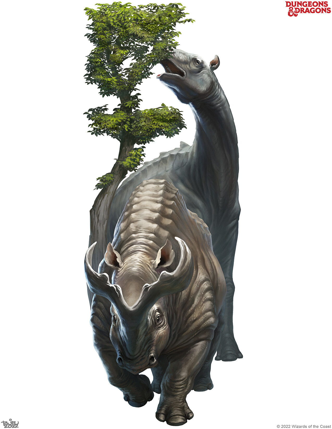 Titanothere by Brian Valeza : r/ImaginaryAnimals