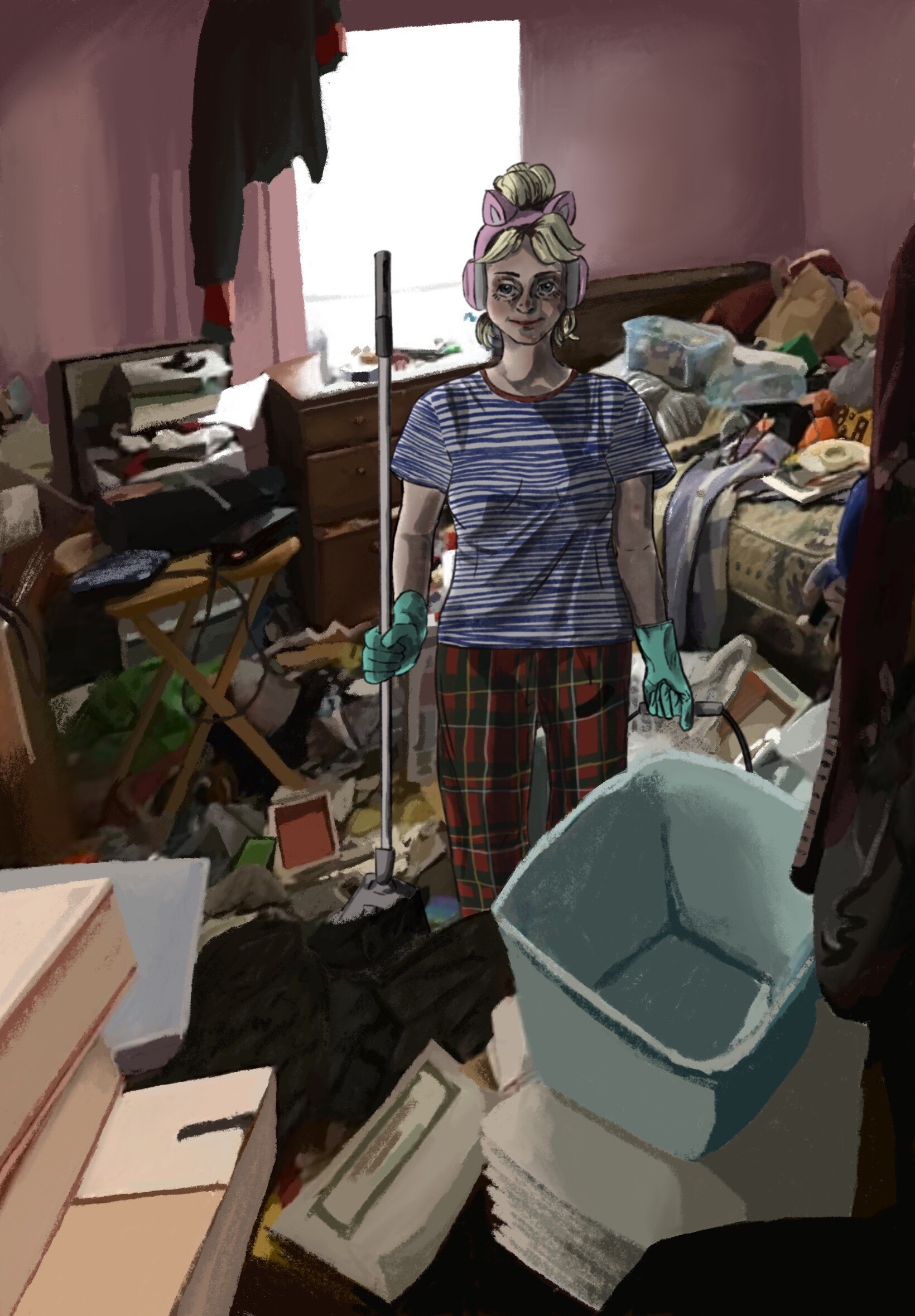 ArtStation - Messy girl concept