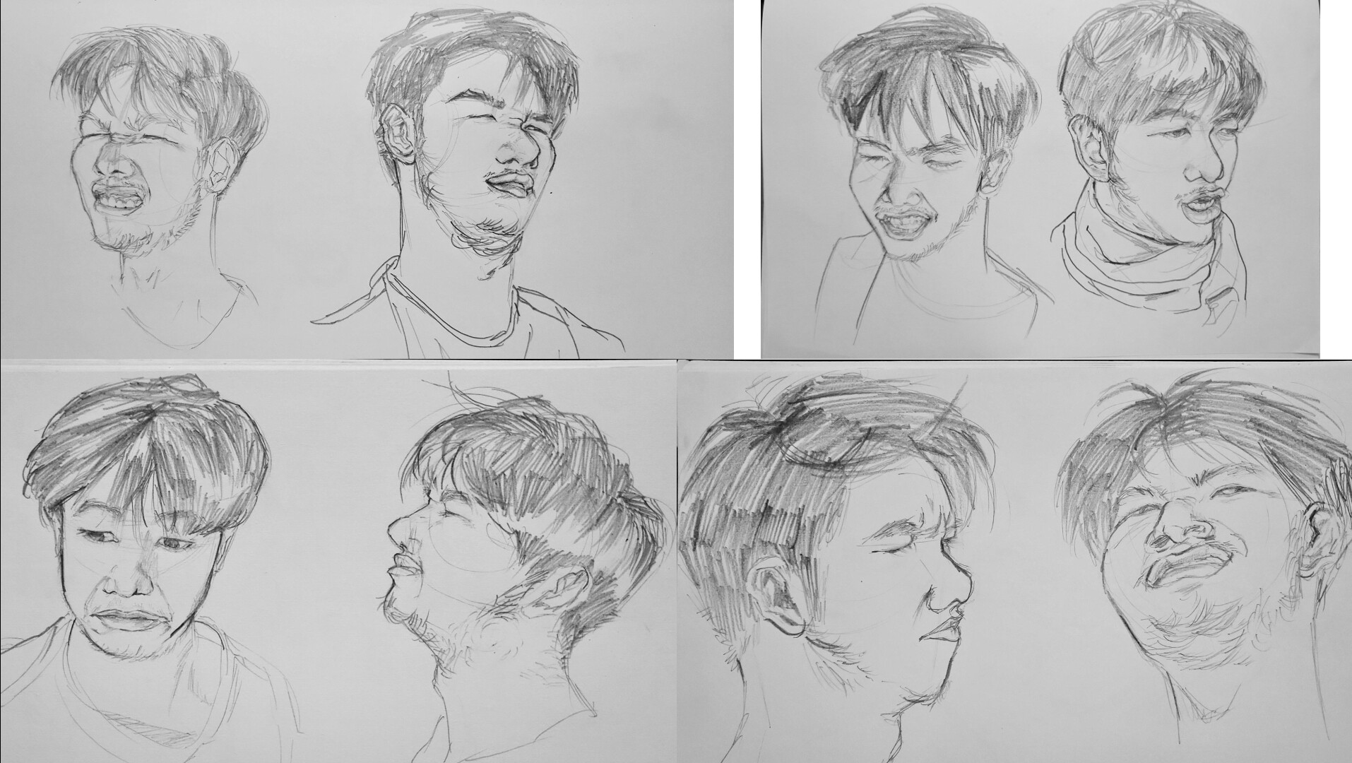 ArtStation - Portrait head rotations and sequential drawing