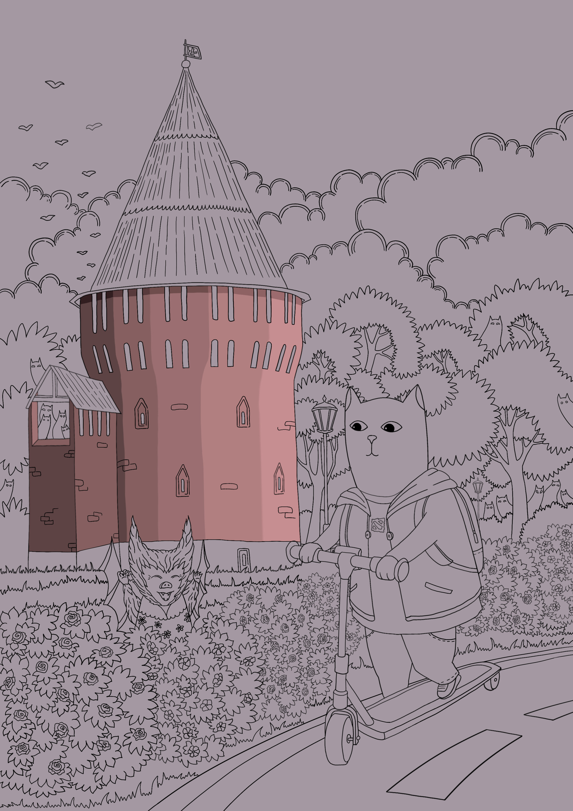 windsor castle coloring page