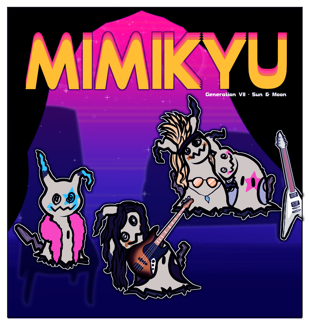 ArtStation - pokemon glam band commission