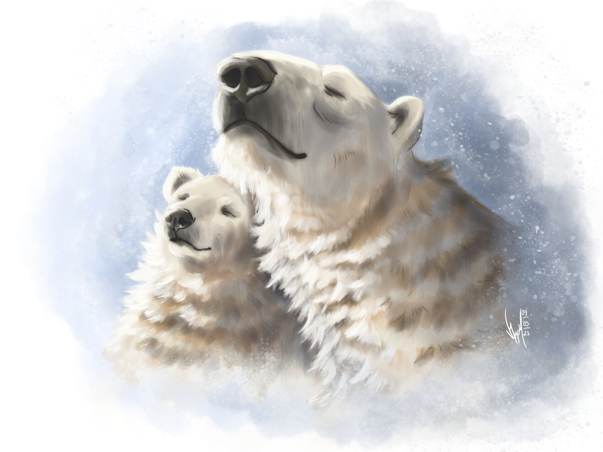 ArtStation - Mother Polar Bear (2021)