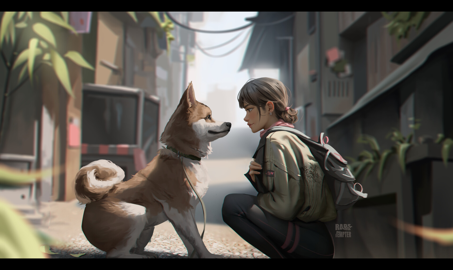 ArtStation - Girl with Dog