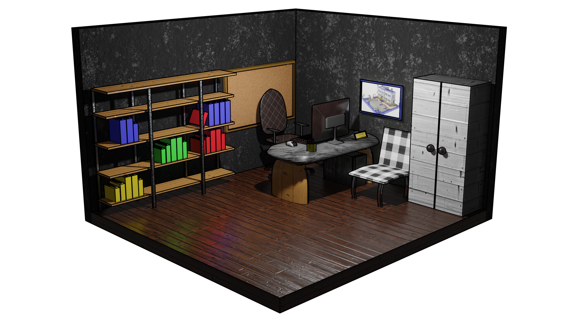 ArtStation - Isometric Lieutenant Office 3D