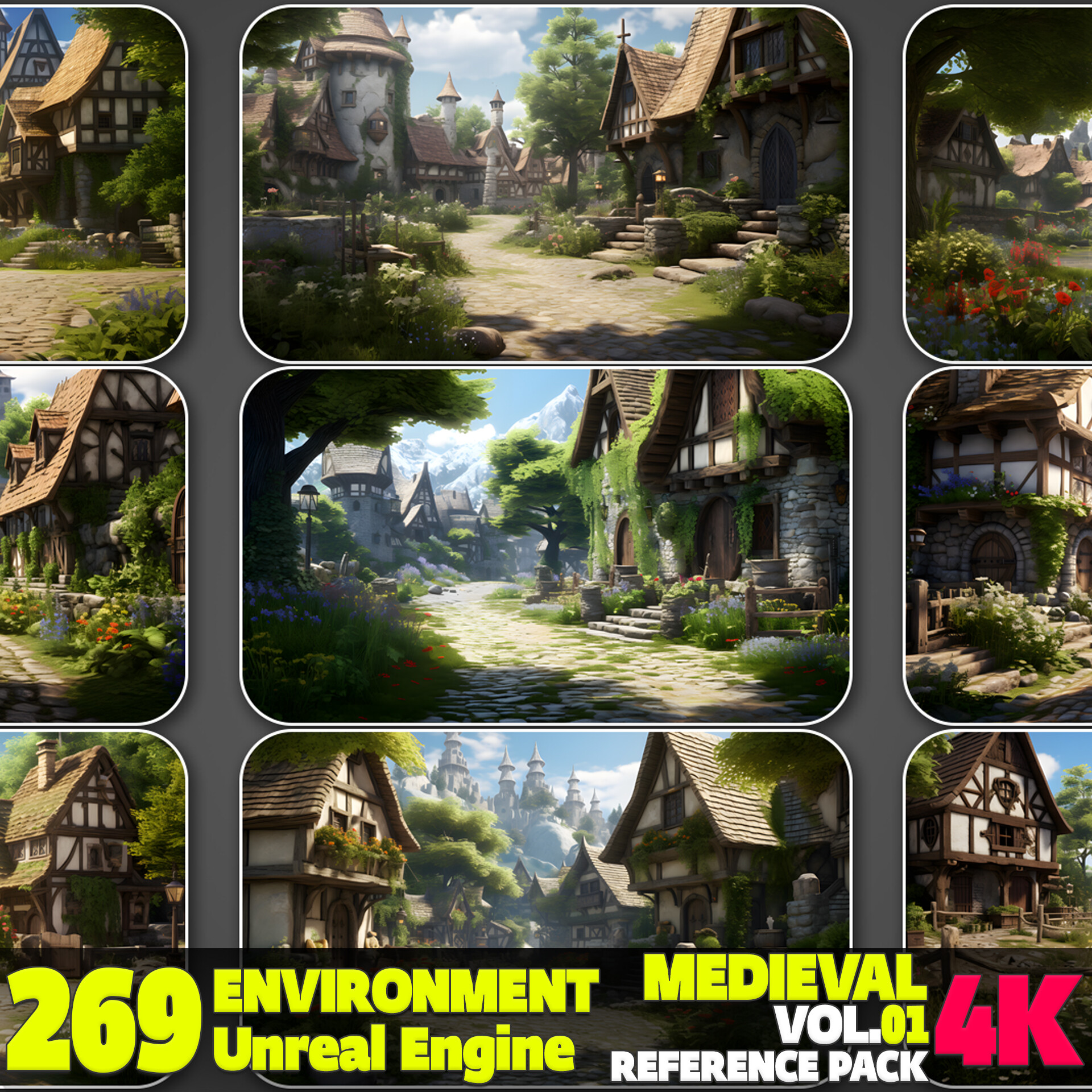 ArtStation - 269 4K Medieval Environment Reference Pack Vol.01