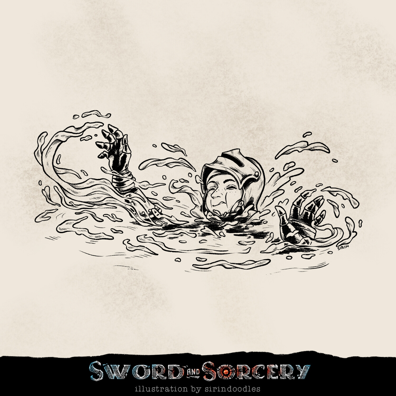 ArtStation - Drowning - Sword and Sorcery fantasy game illustration - D ...