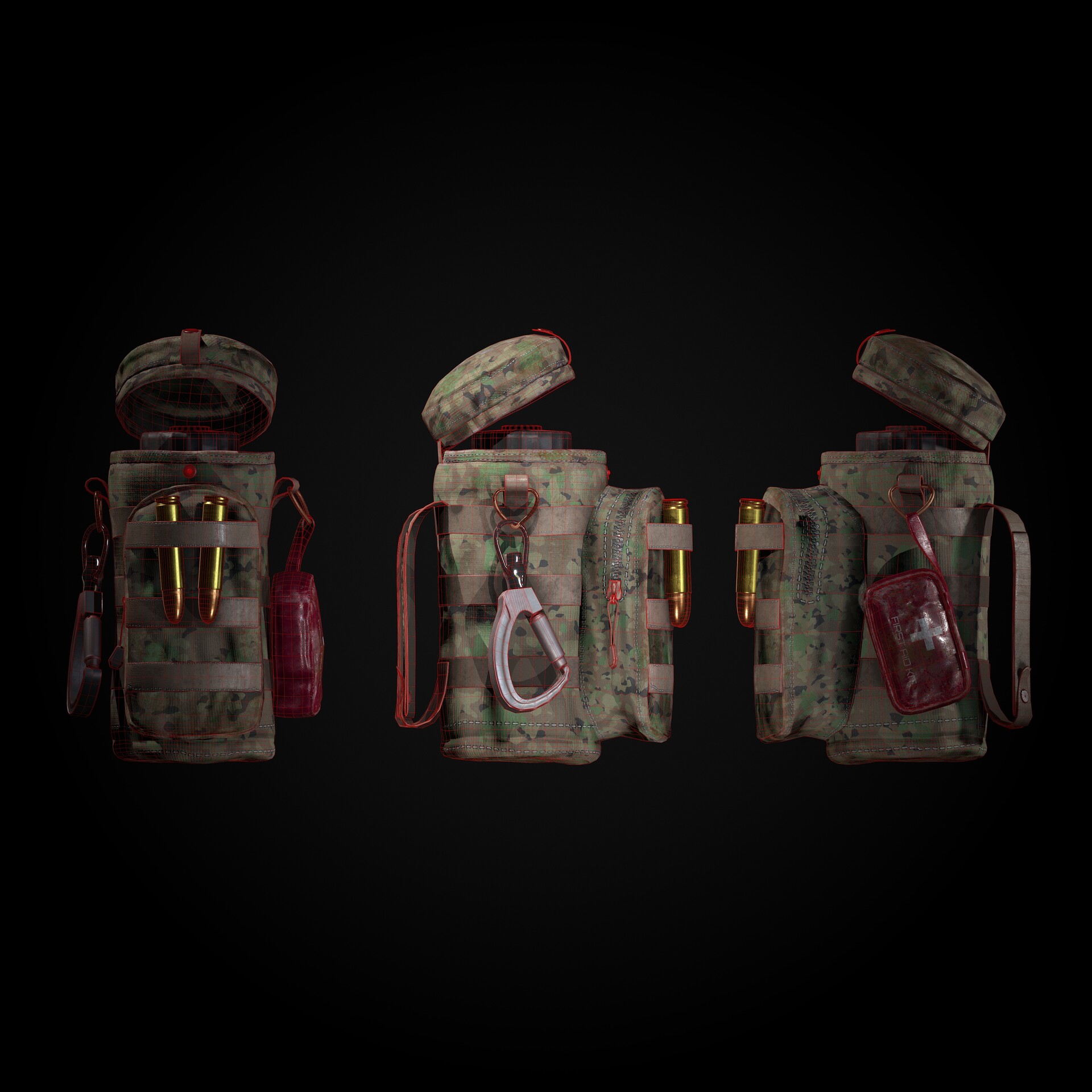 Hanan Haider - Military Water Bottle Pouch with First Aid Kit | Game ...