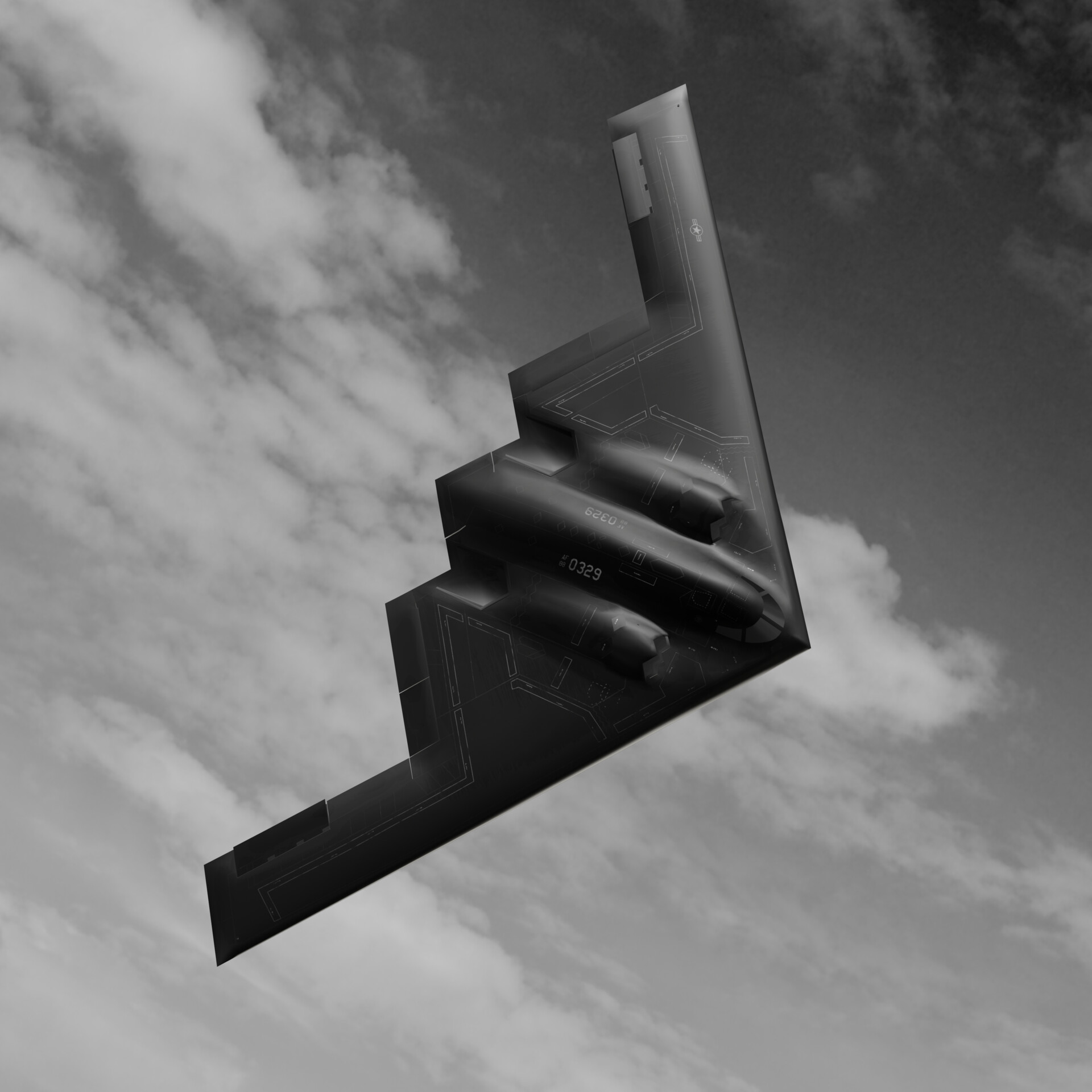 ArtStation - Northrop-Grumman B2 Spirit (Animated)