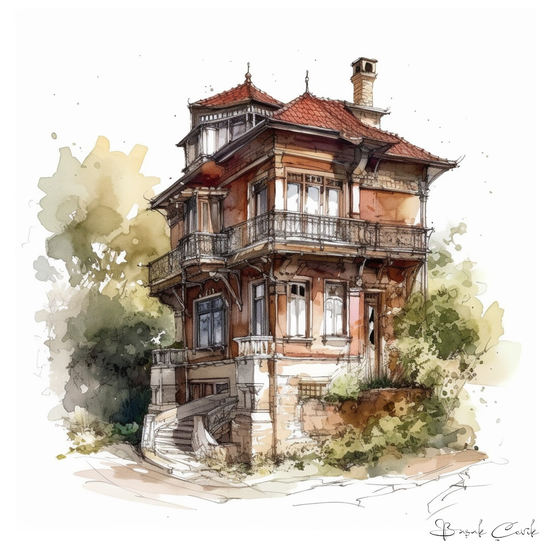 ArtStation - Architecture Constructed with Watercolors .06