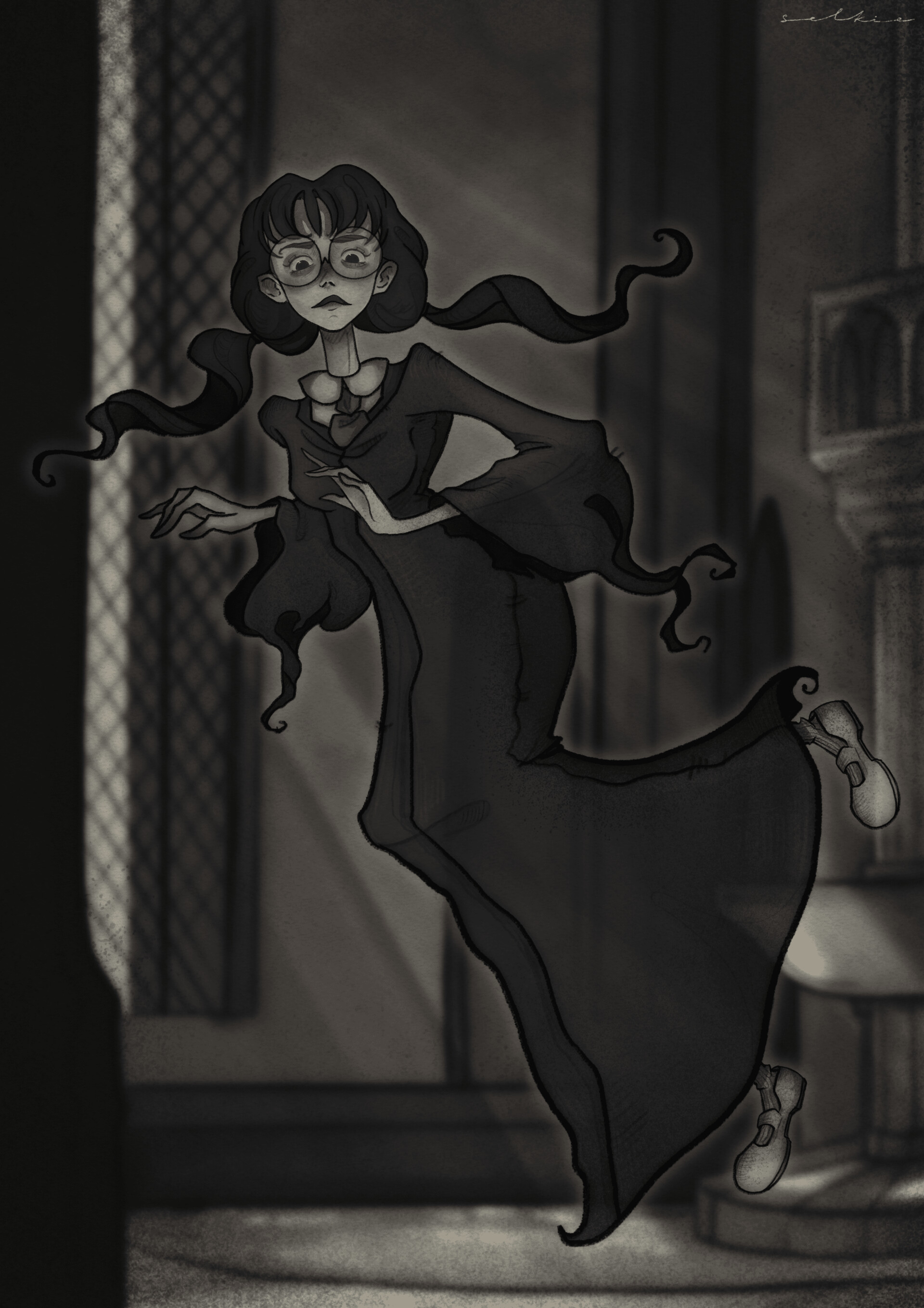 ArtStation - Moaning Myrtle | Harry Potter fanart