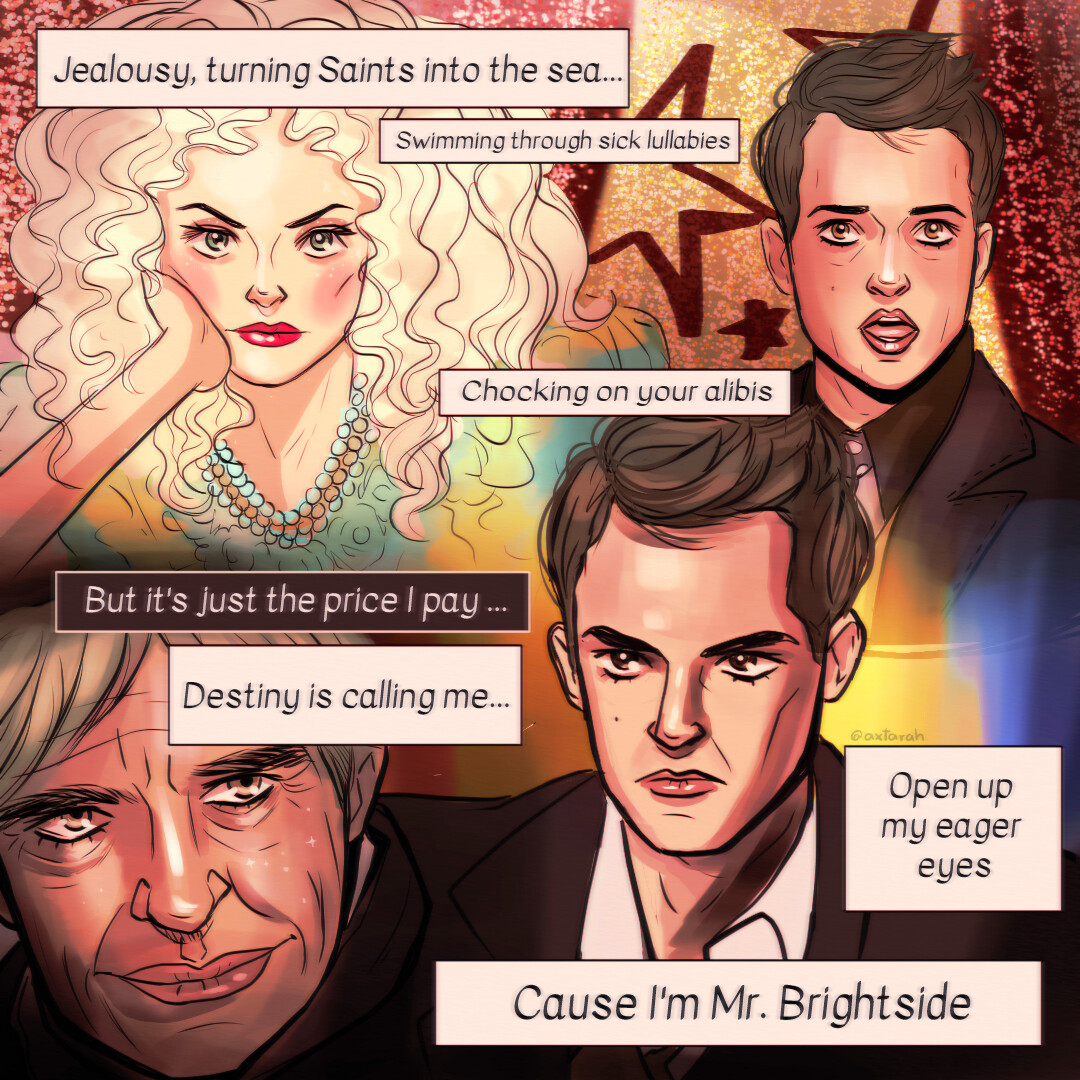 ArtStation - Mr. Brightside - The Killers (Music lyrics illustration)