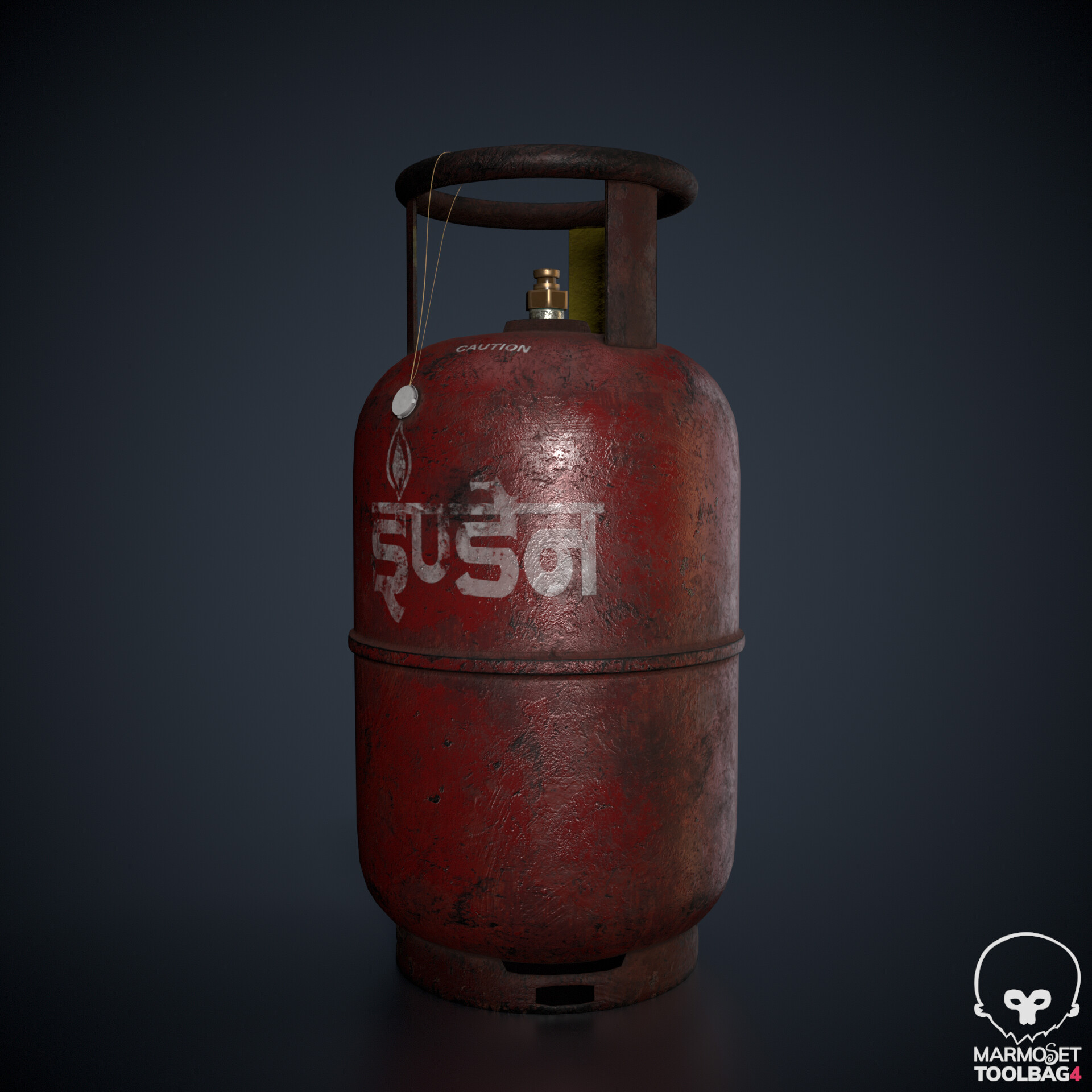 ArtStation - Gas Cylinder 3D Model, Texturing in Substance painter and ...