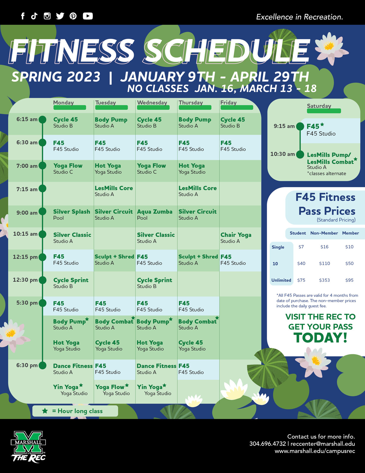 Cassandra B. • Cassa.Nova - Spring Schedule Design for MU Rec Center