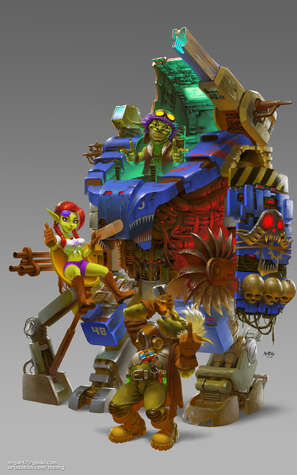 The NRG - Gearblin Mech Book Cover by NRG