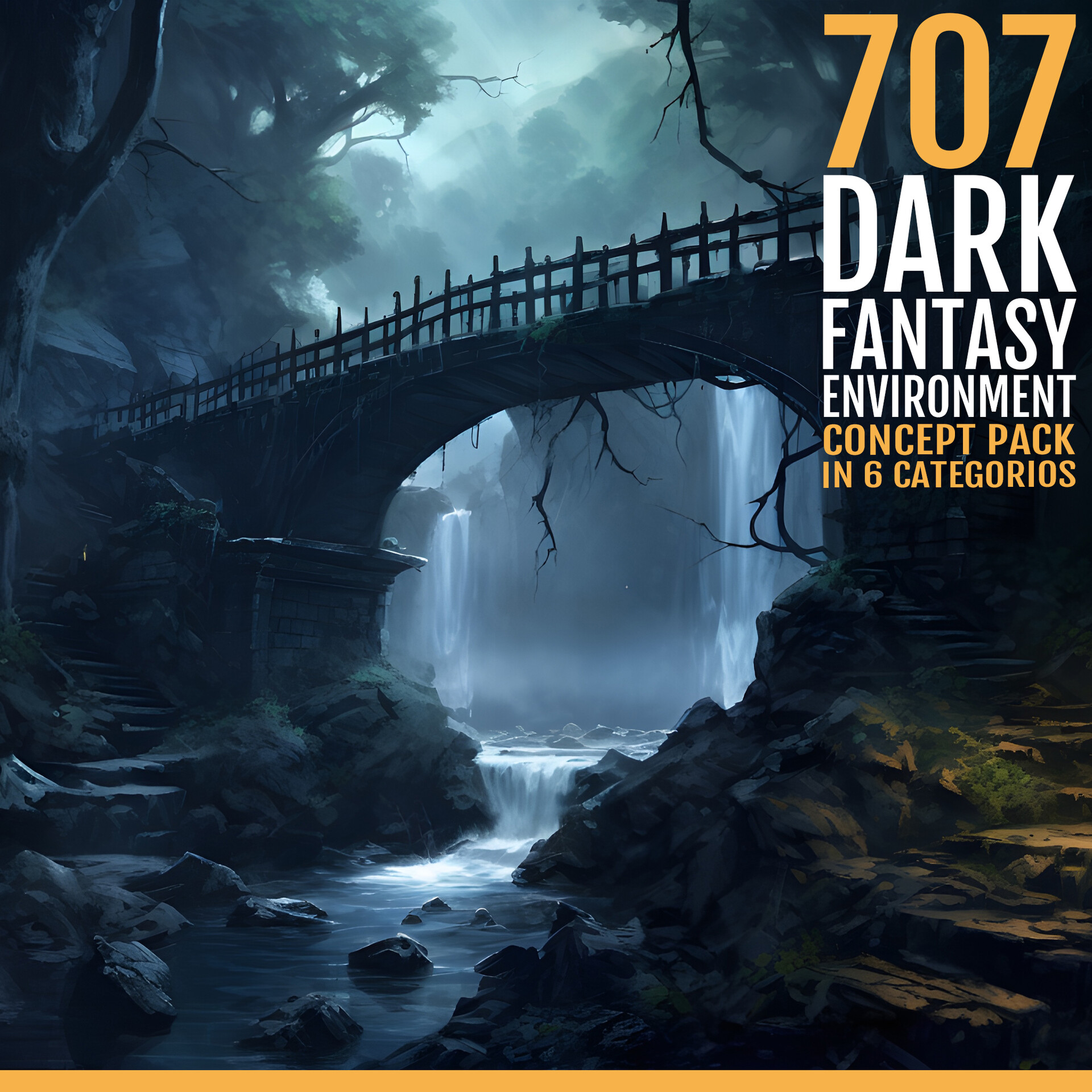Artificial Dimension - 707 Dark Fantasy Environment Concept pack in 6 ...