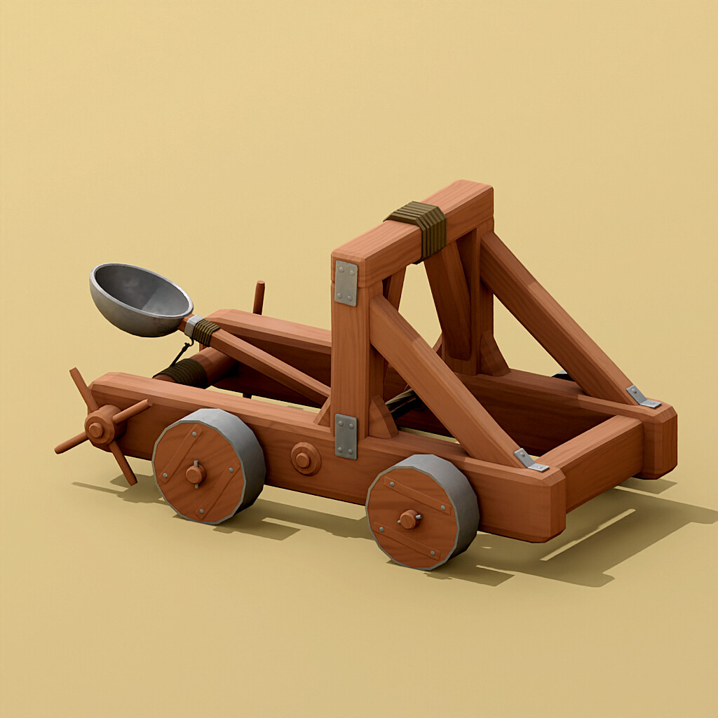 ArtStation - Low poly catapult