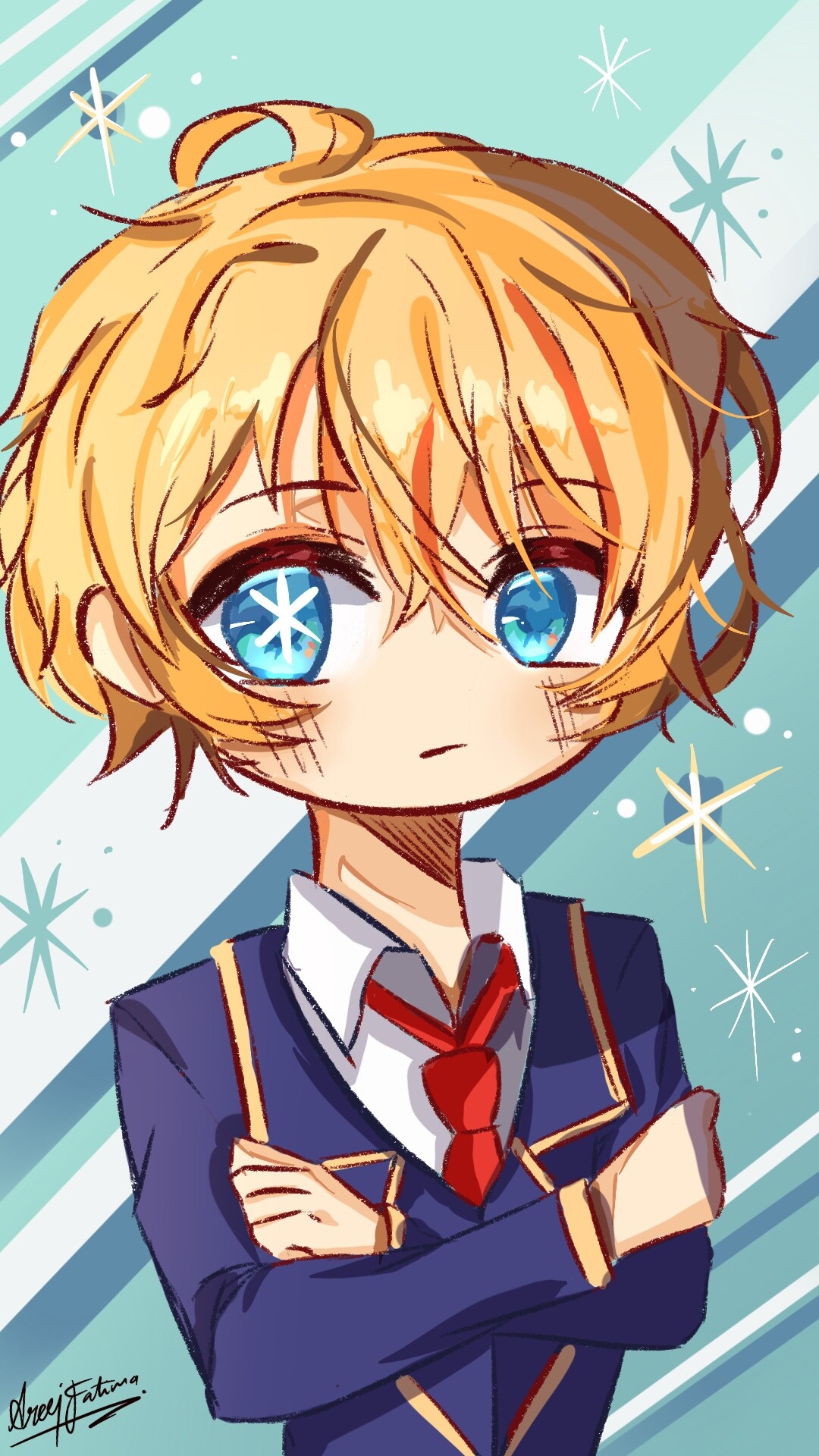 ArtStation - Aqua Hoshino chibi fanart