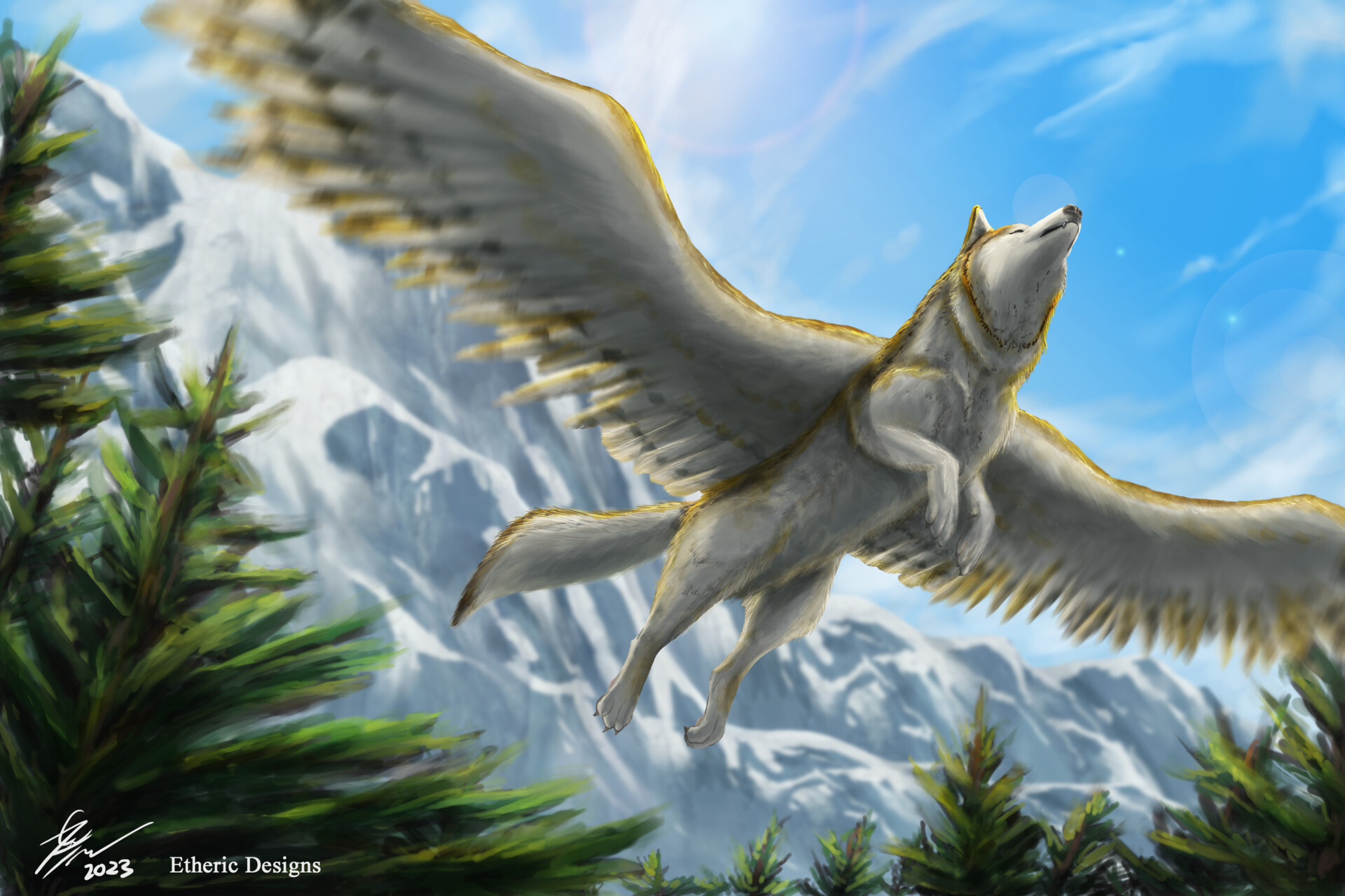 Anime Winged Wolf