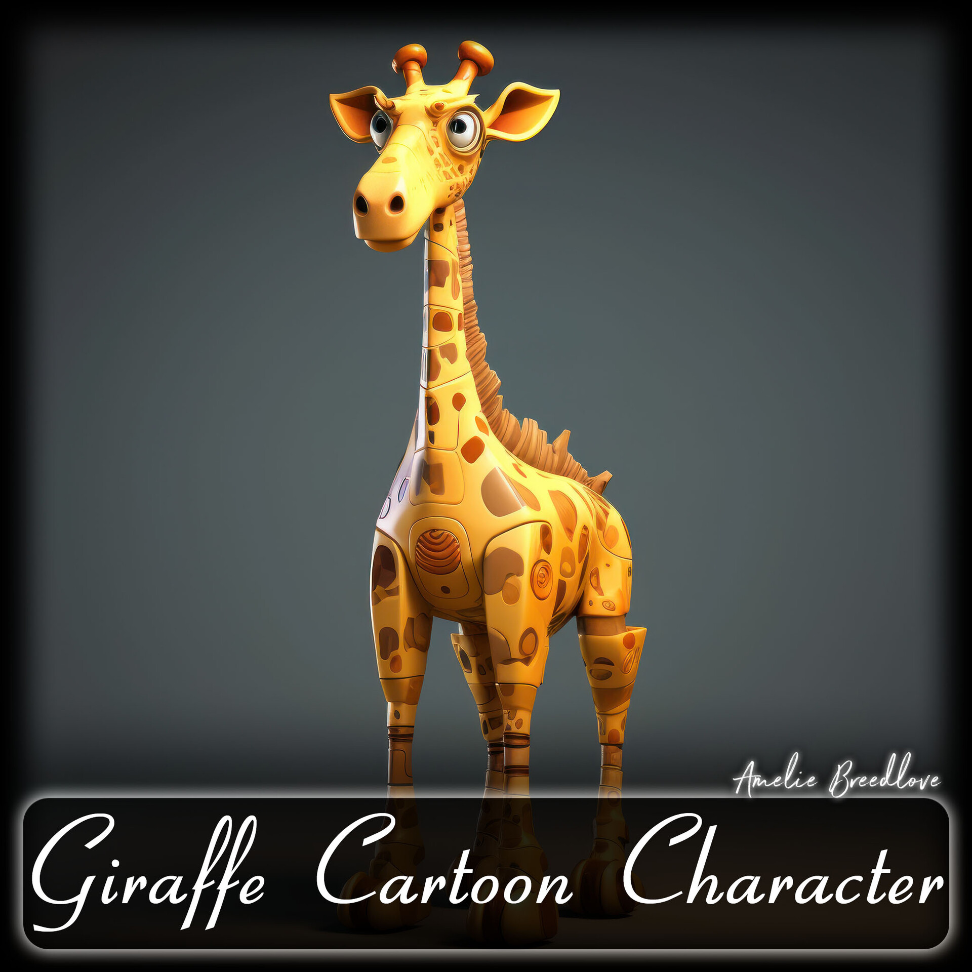 ArtStation - 200 Giraffe Cartoon Character (Full Body) Reference Pack | 4K | v.39