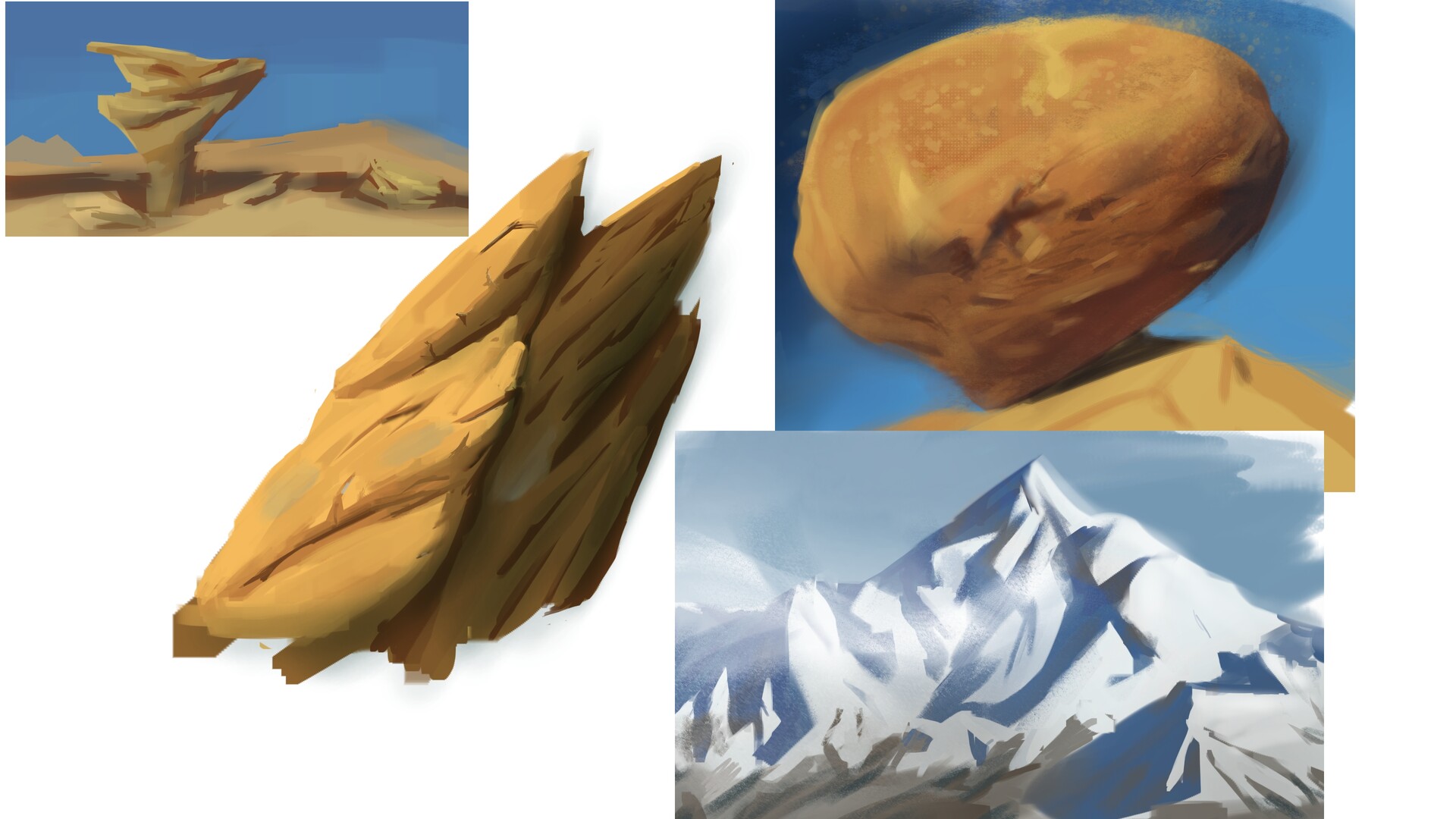 ArtStation - Rock studies
