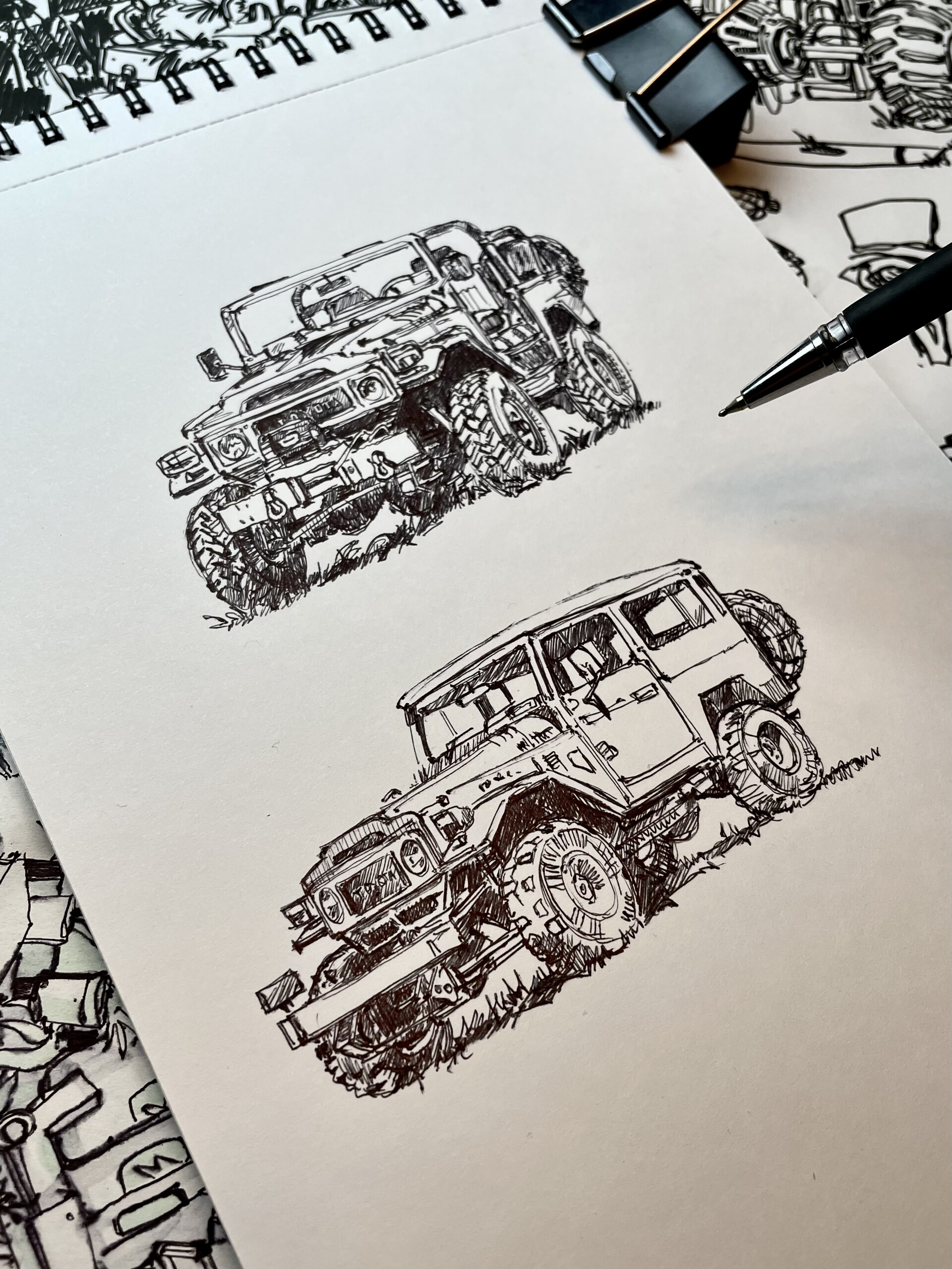 ArtStation - Toyota Land Cruiser drawing | no ai | random Pinterest ...